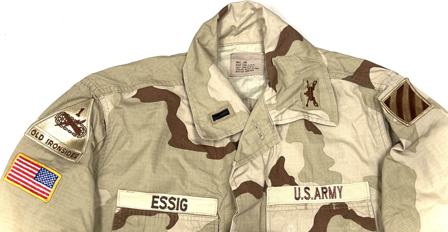 US Army DCU Jacket Double Patched to 1LT ESSIG Cavlary Officer 3rd Inf ...