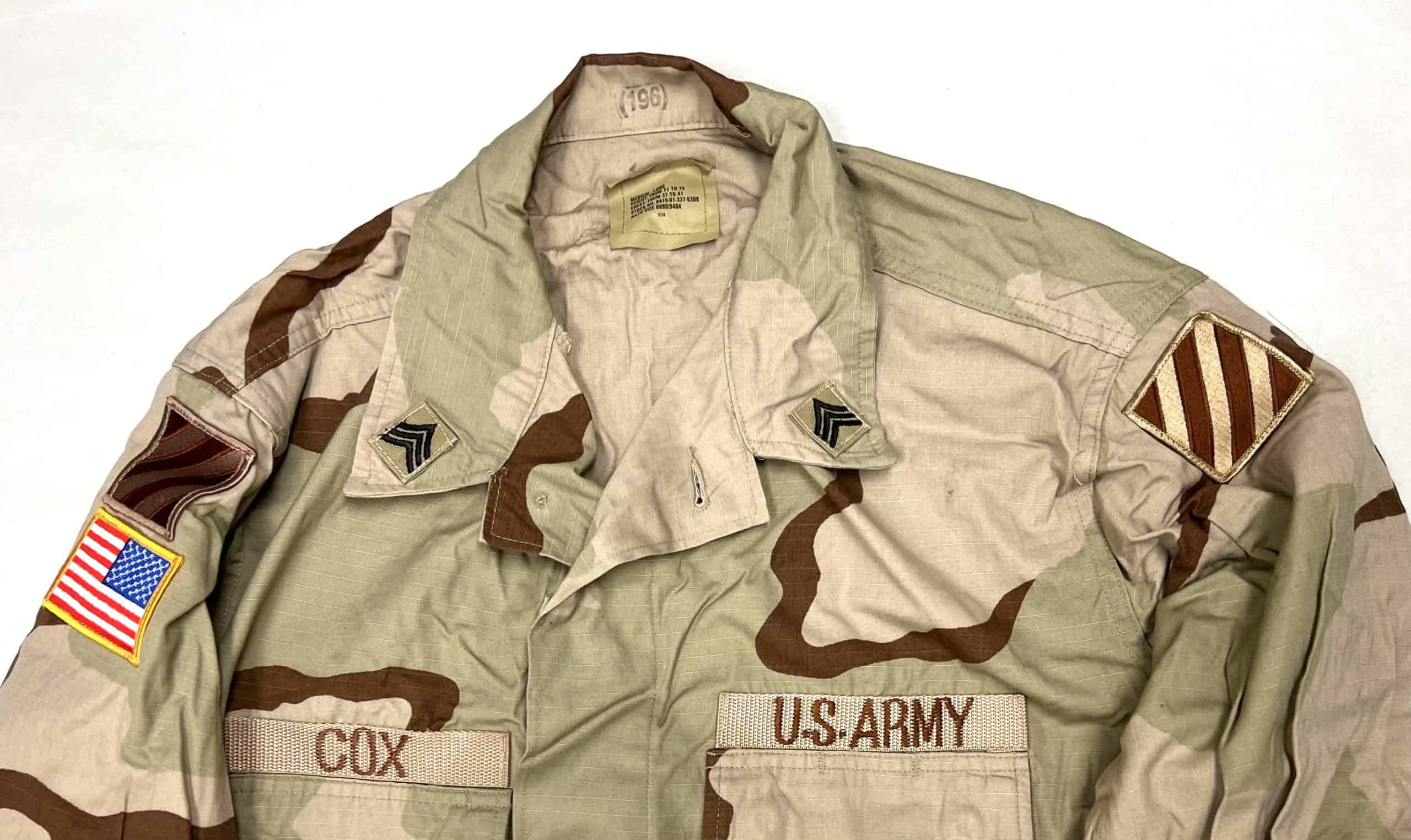 US Army DCU Jacket Theater Double Patched to SGT COX 3rd Infantry ...
