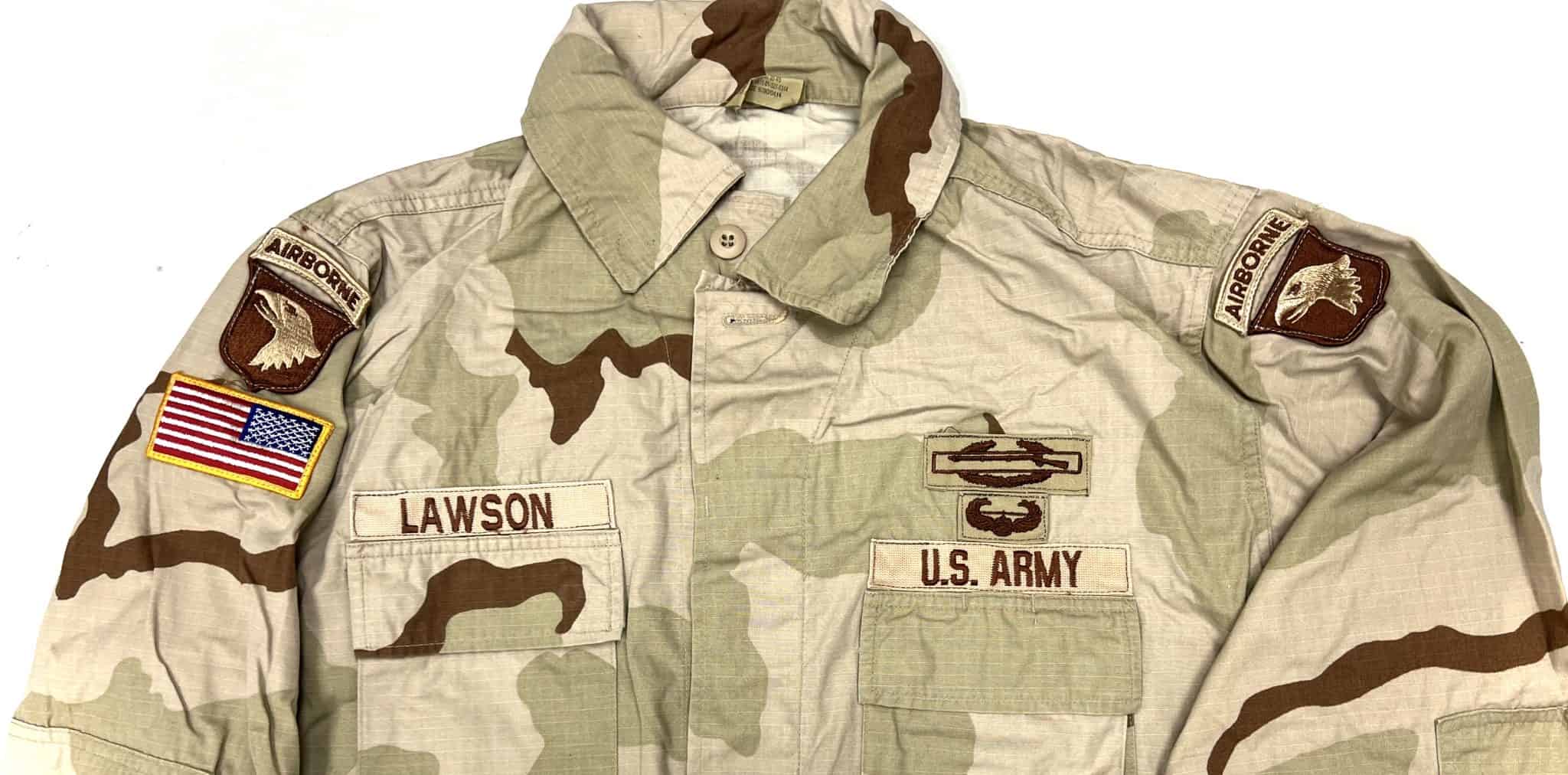 US Army DCU Jacket Double Patched to LAWSON 101st Airborne Div CIB Air ...