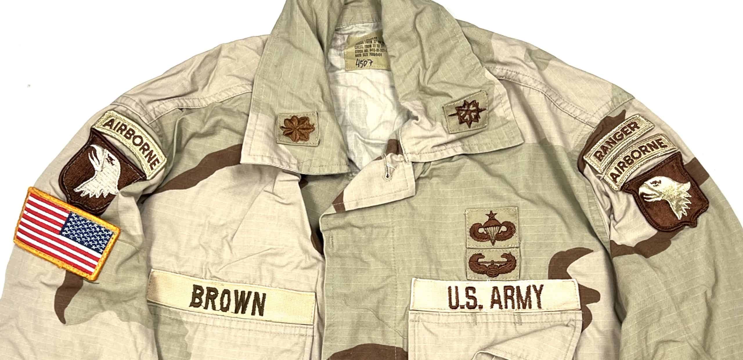 US Army DCU Jacket Double Patched to MAJ BROWN Ranger Qualified 101st ...