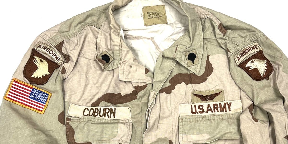 US Army DCU Jacket Patched to SPEC COBURN 101st Airborne Helicopter ...