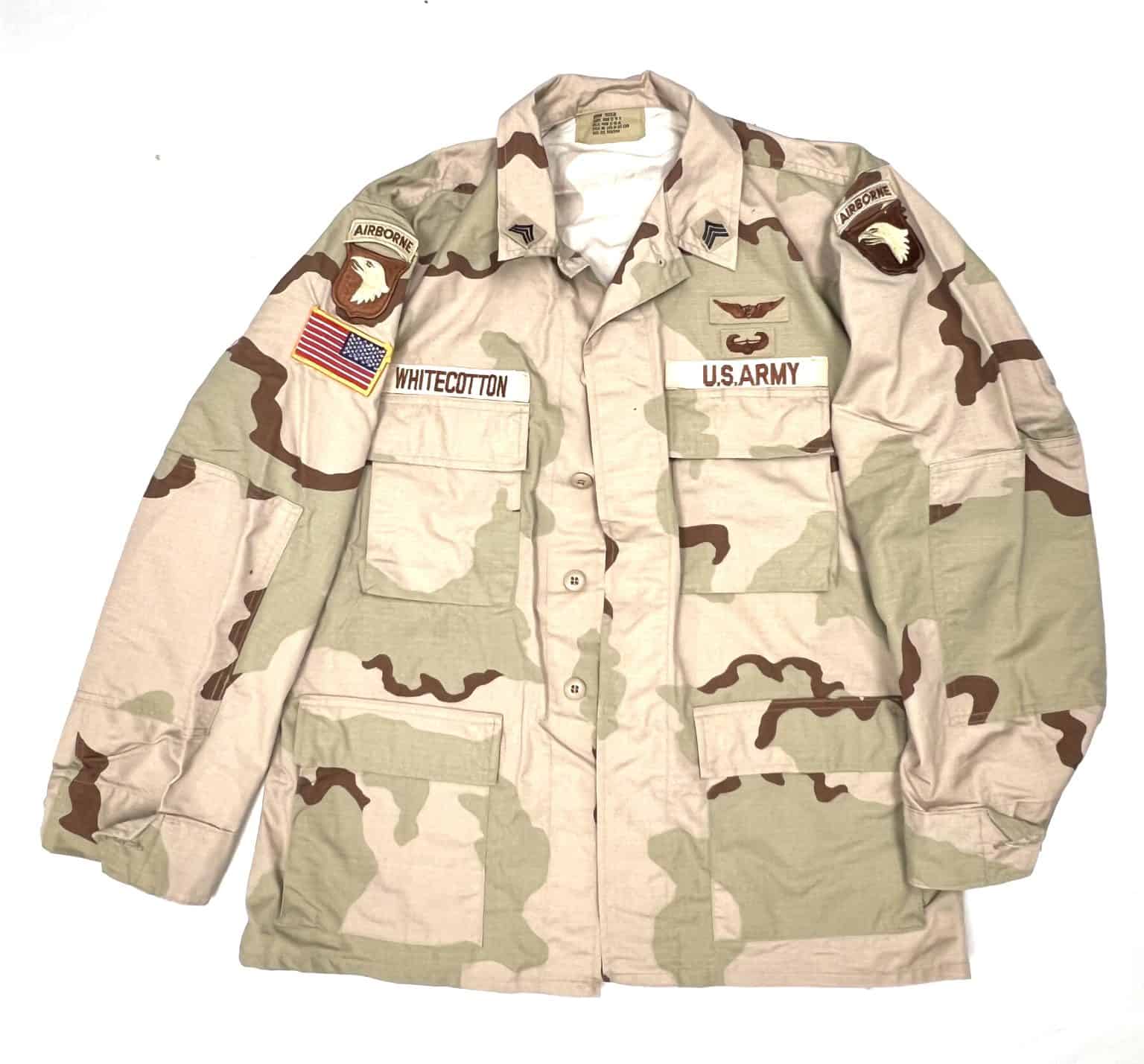 US Army DCU Jacket Patched to SPEC COBURN 101st Airborne Helicopter ...