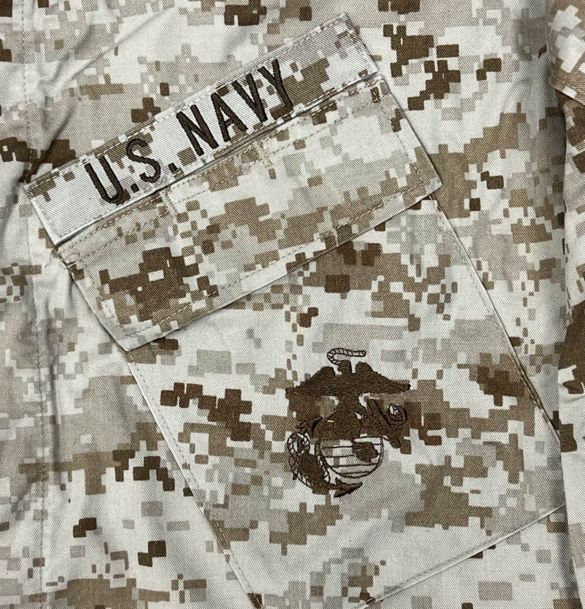 USMC Marpat Camouflage to US NAVY COLON Med Long Jacket Buzz Off ...