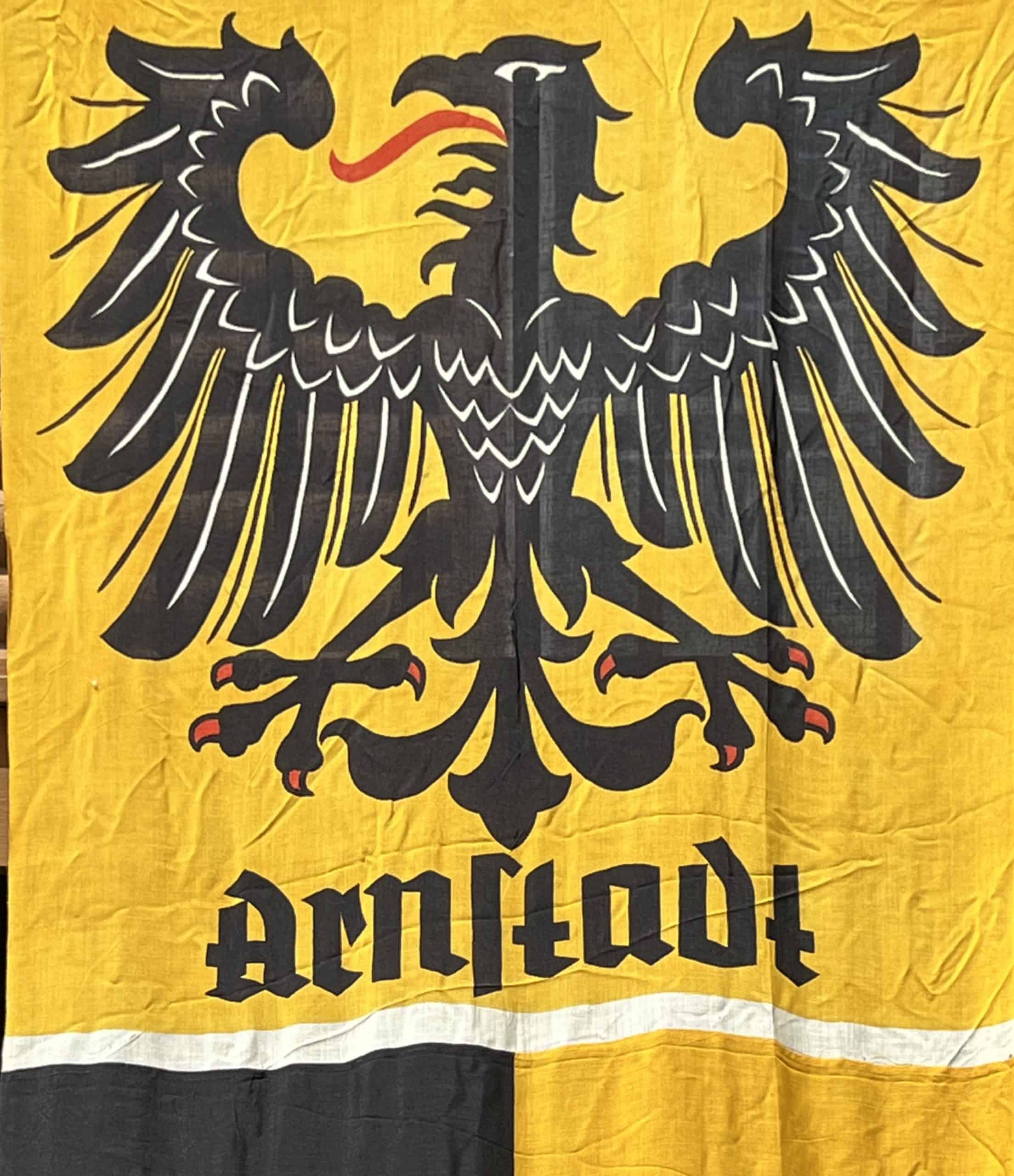 Massive WW2 German Banner from Arnstadt - POW Camp 1945 - Enemy Militaria