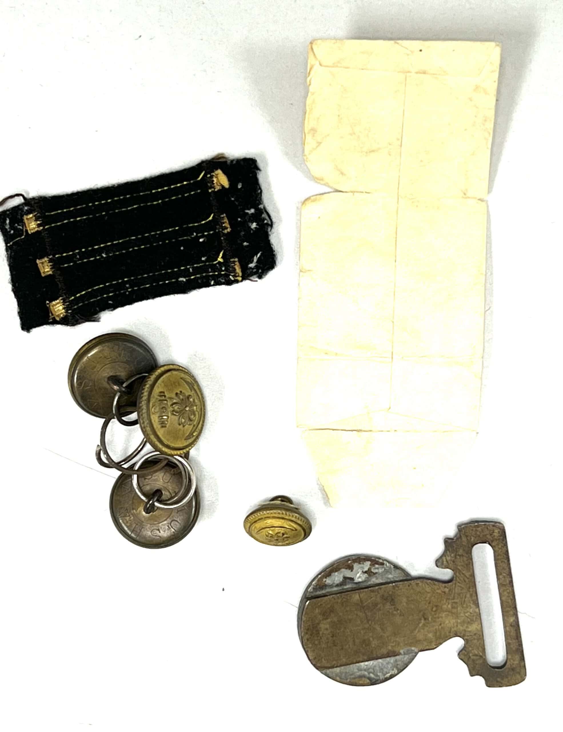 WW2 Japanese Navy Buttons Belt Buckle etc Lot - Enemy Militaria