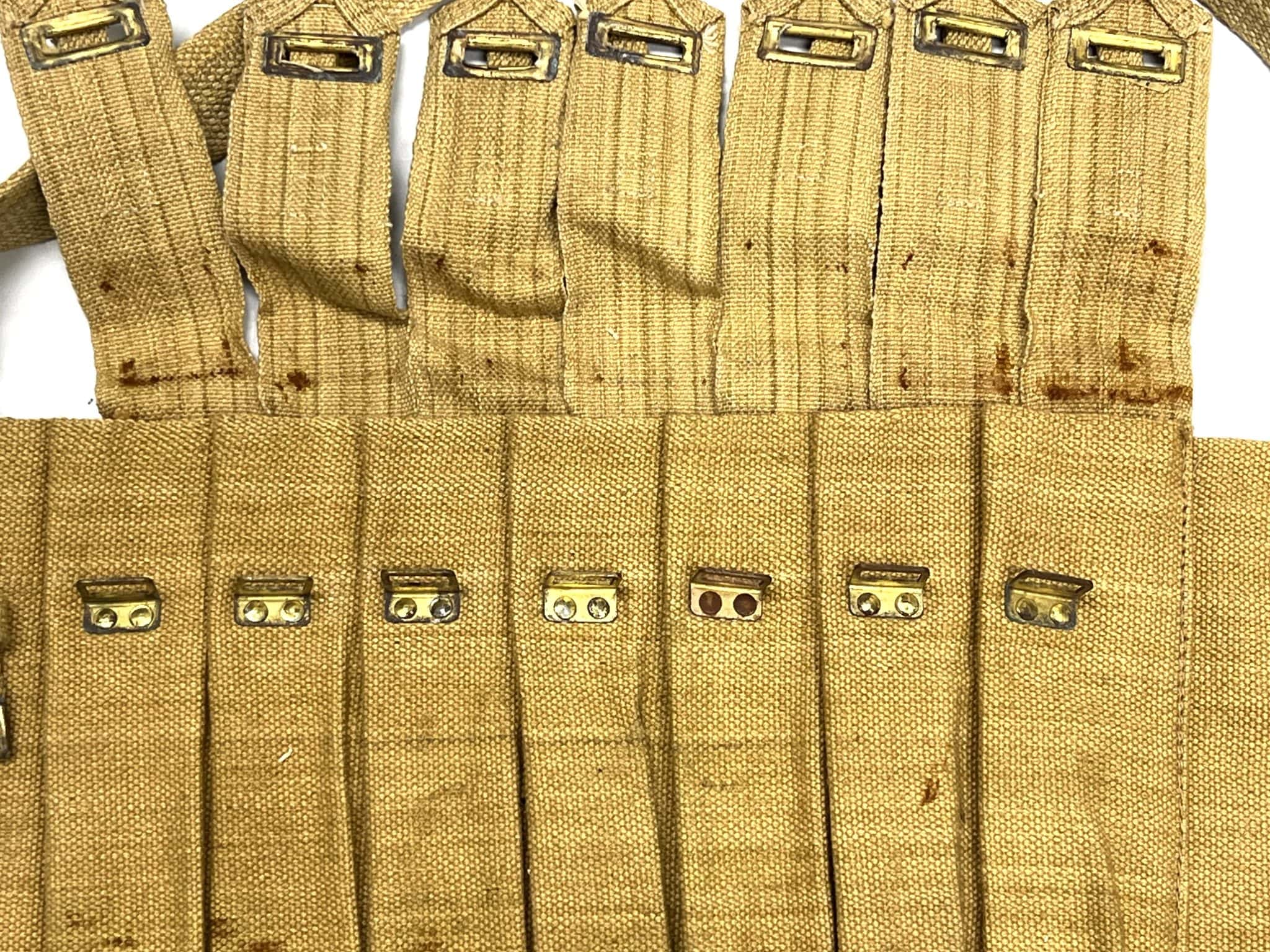 WW2 British Indian Made Commando 7 pocket Sten Magazine Pouch Excellent ...