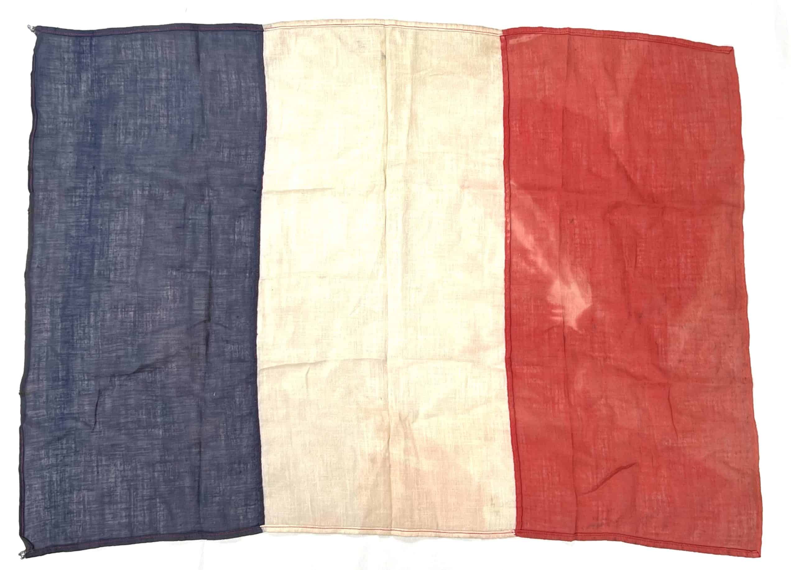 WW2 French Tri Color Flag - Enemy Militaria