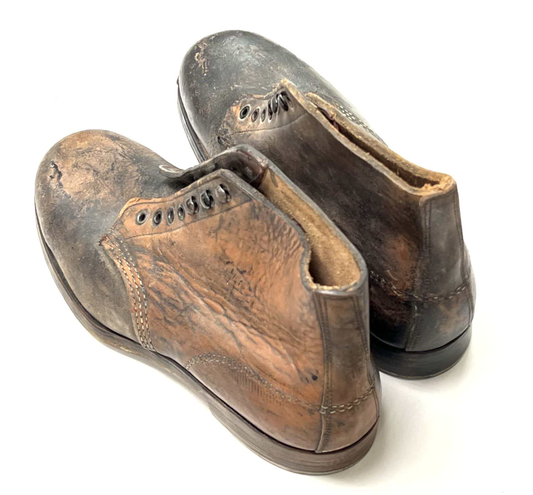 WW2 German Hobnailed Field Shoes Boots Unissued - Enemy Militaria