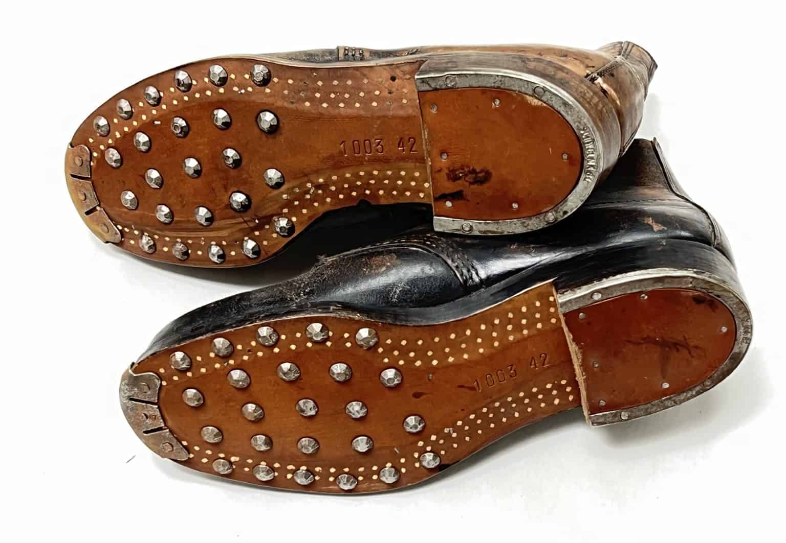 WW2 German Hobnailed Field Shoes Boots Unissued - Enemy Militaria