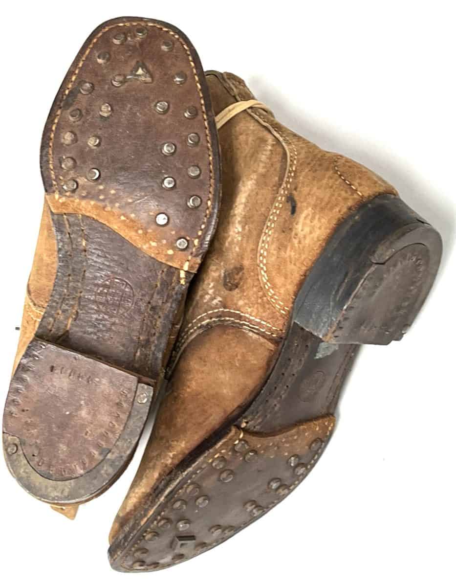 WW2 Japanese Army Enlisted & NCO Hob Nail Boots Unissued - Enemy Militaria