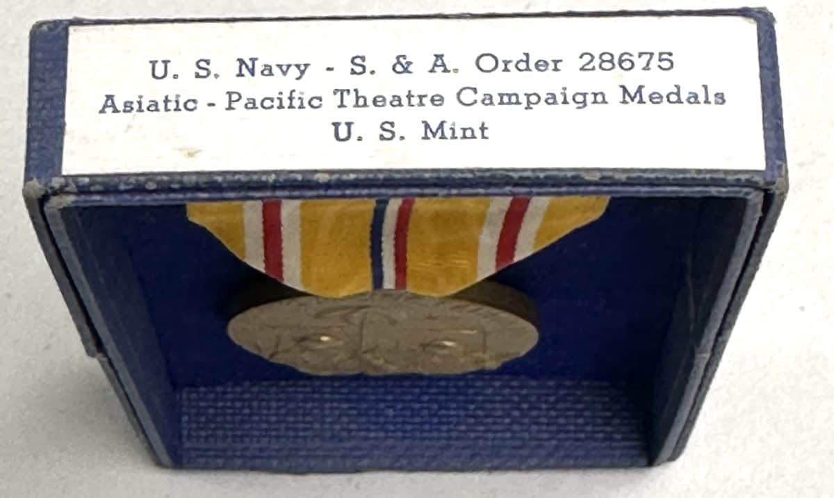 WW2 US Navy USMC Asiatic Pacific Campaign Medal - New in Box - Enemy ...