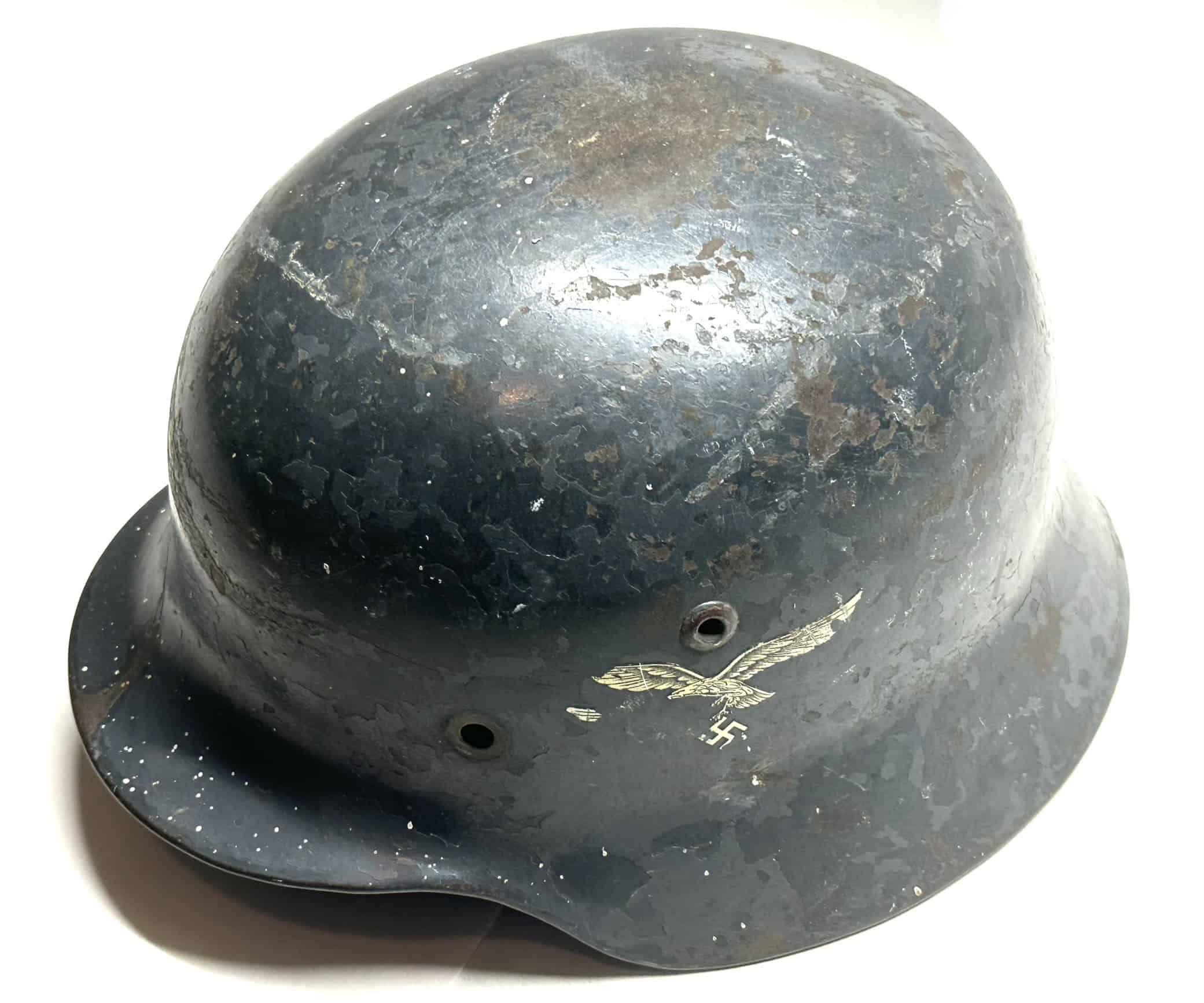 WW2 German Luftwaffe M35 Double Decal Helmet - Enemy Militaria