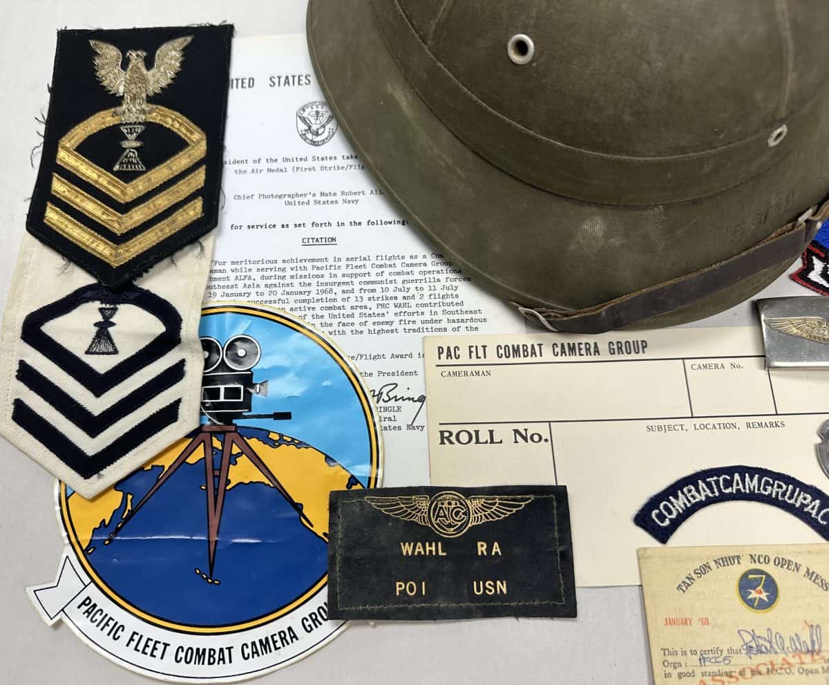North Vietnamese Army Sun Helmet with Capture History to Navy Combat ...