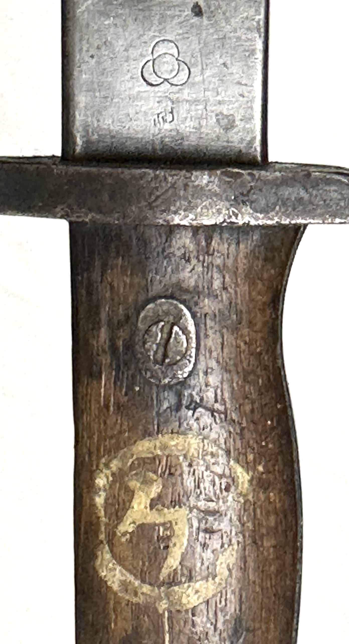 WW2 Japanese Early Type 30 Naval Marked Arisaka Bayonet Unblued Blade ...