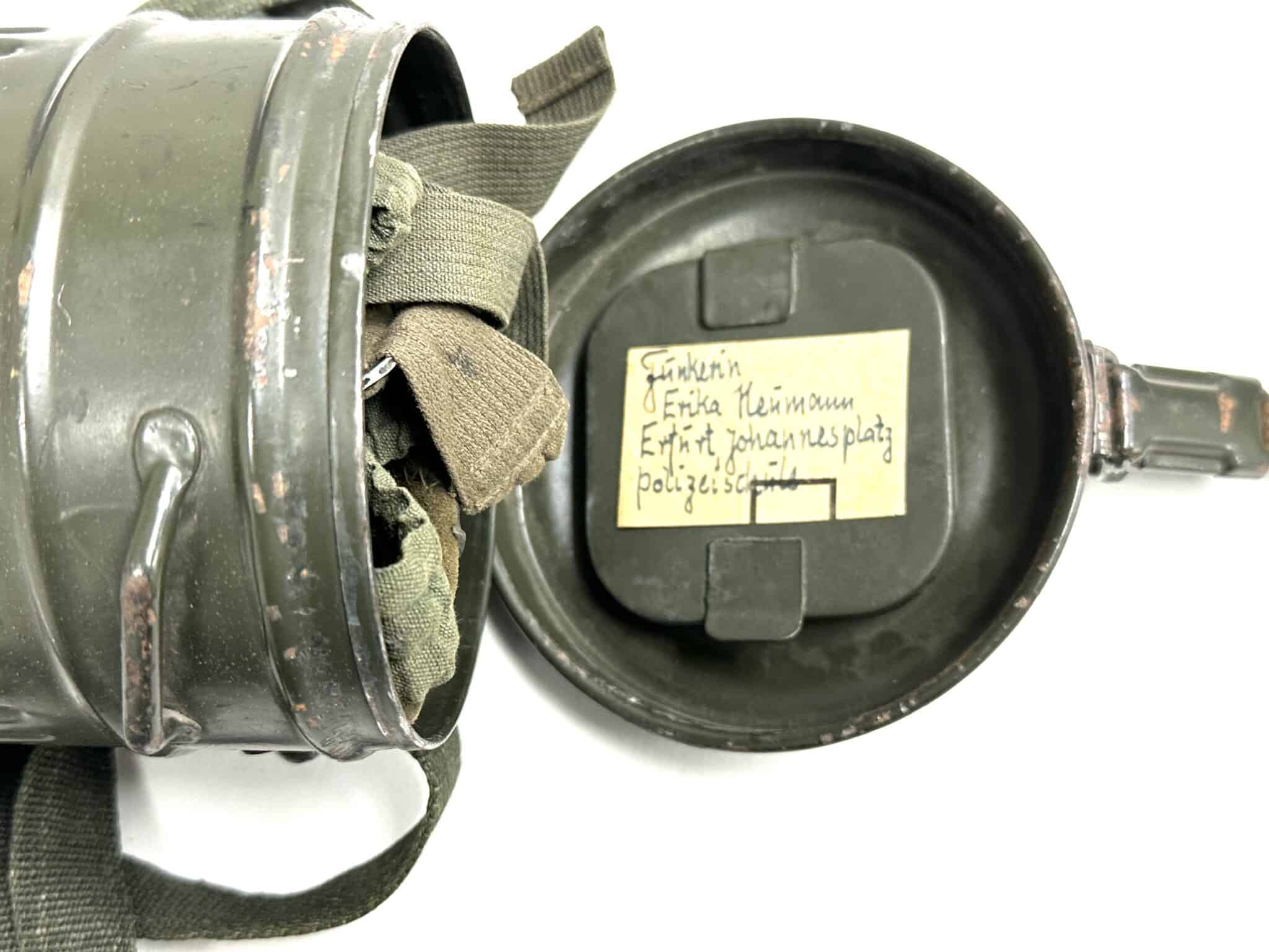 WW2 German Gas Mask with Canister & Straps - Enemy Militaria
