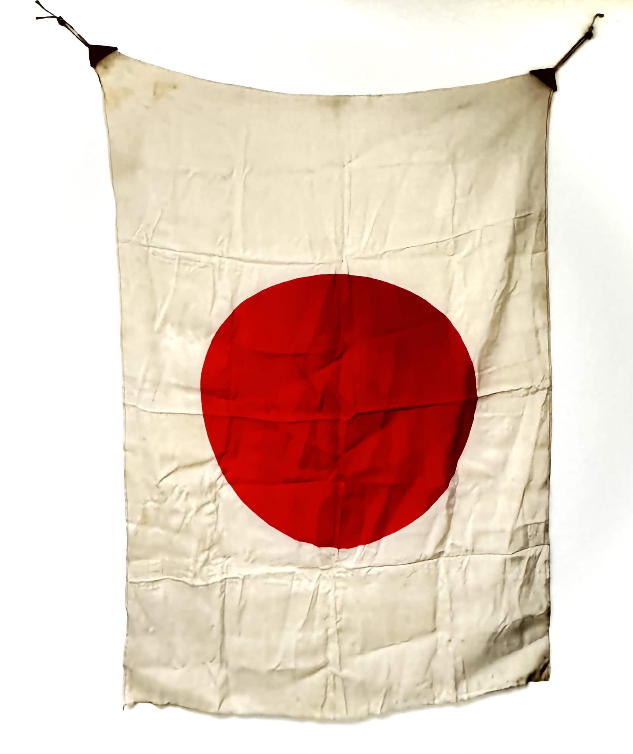 WW2 Japanese Boxed Flag with Ball Top - Enemy Militaria