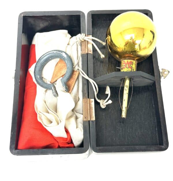 WW2 Japanese Boxed Flag with Ball Top - Enemy Militaria