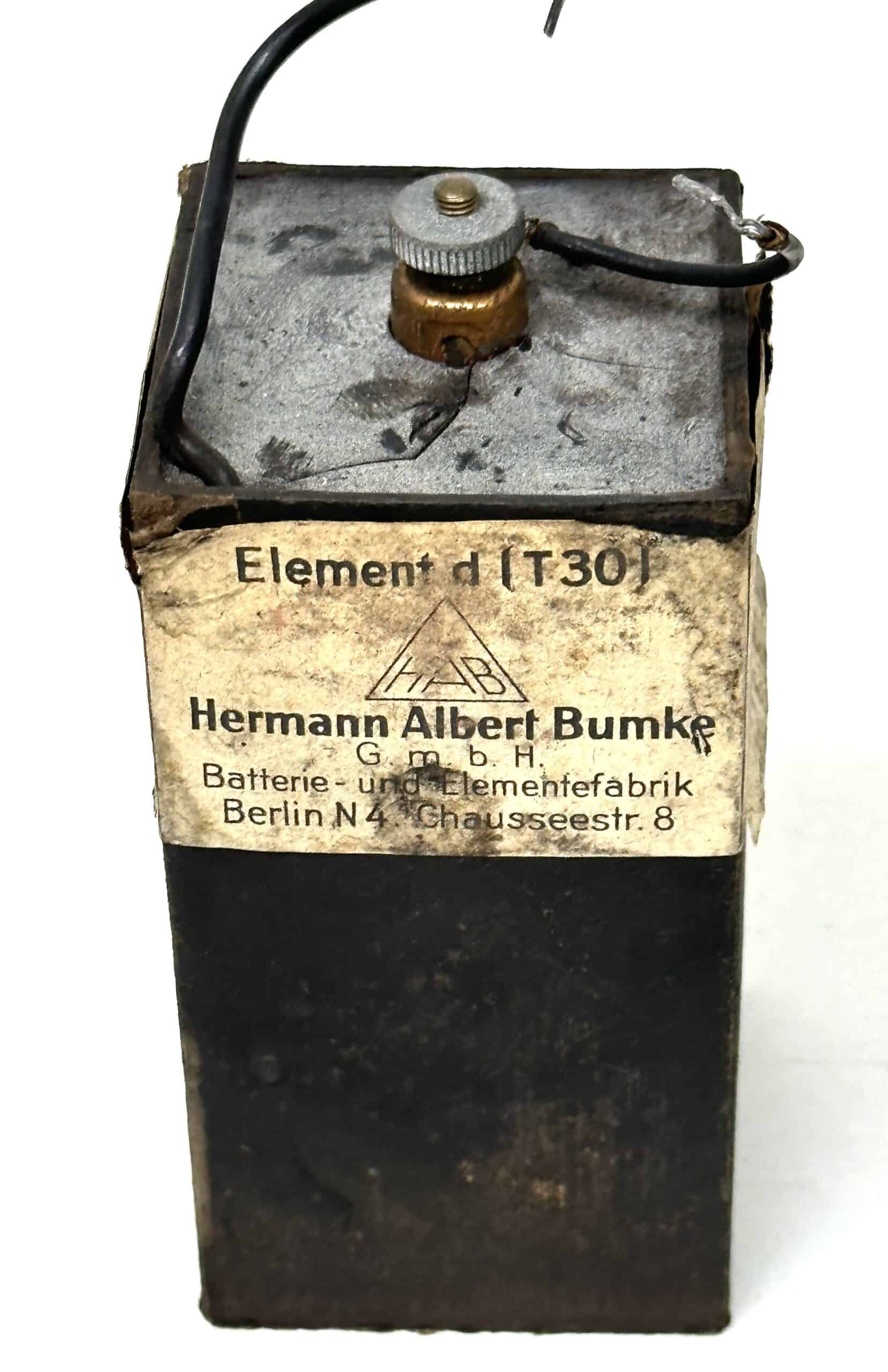 WW2 German Field Telephone Battery - Enemy Militaria