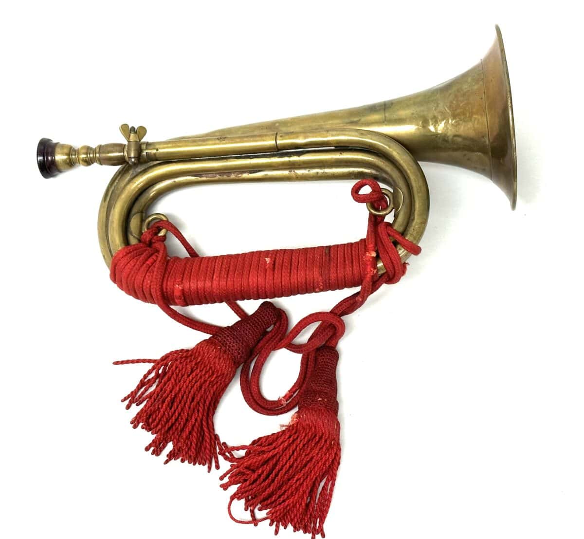 WW2 Japanese Army Bugle with Tassels - Enemy Militaria