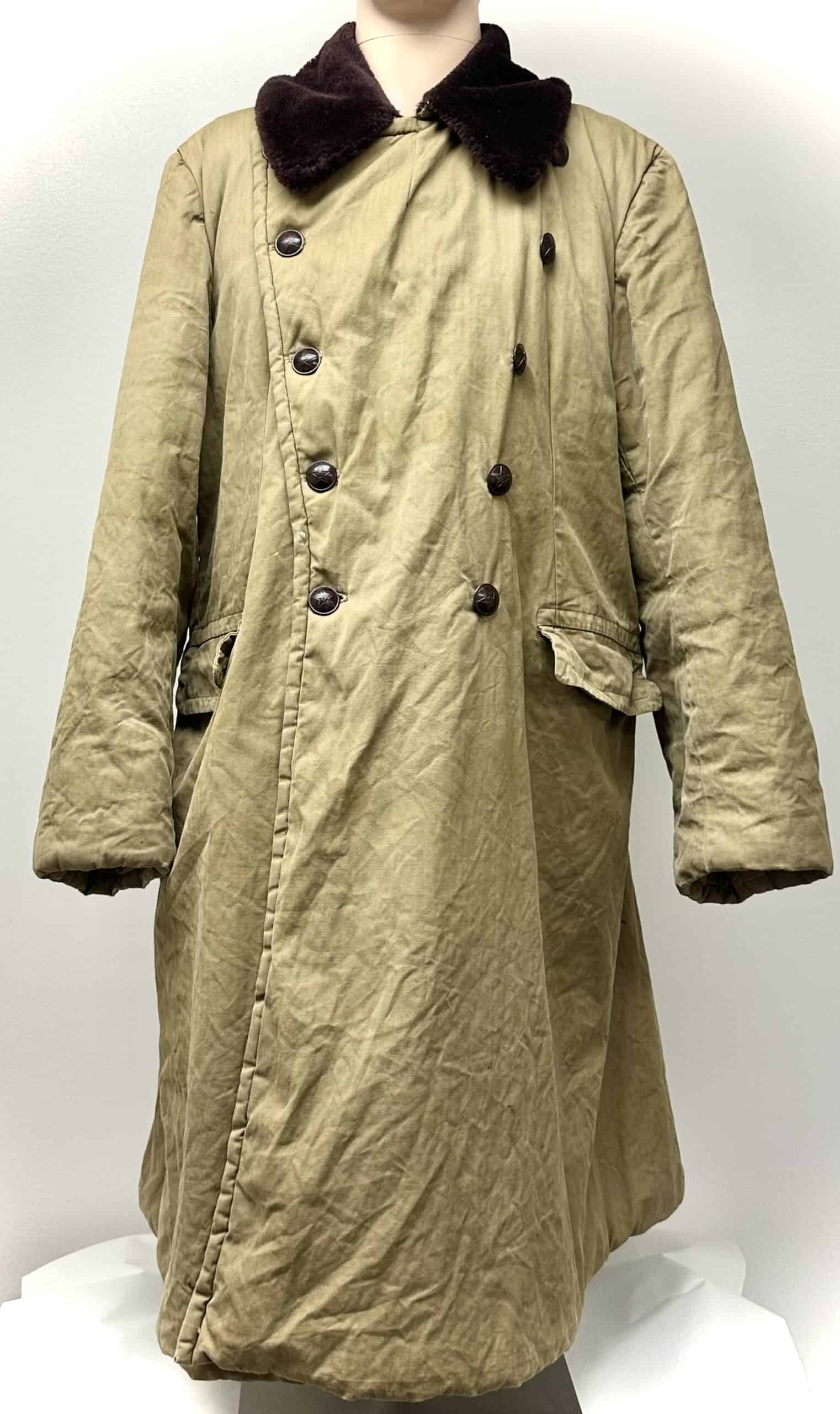 Chinese 1953 Dated Korean War Officers Double Breasted Winter Overcoat ...