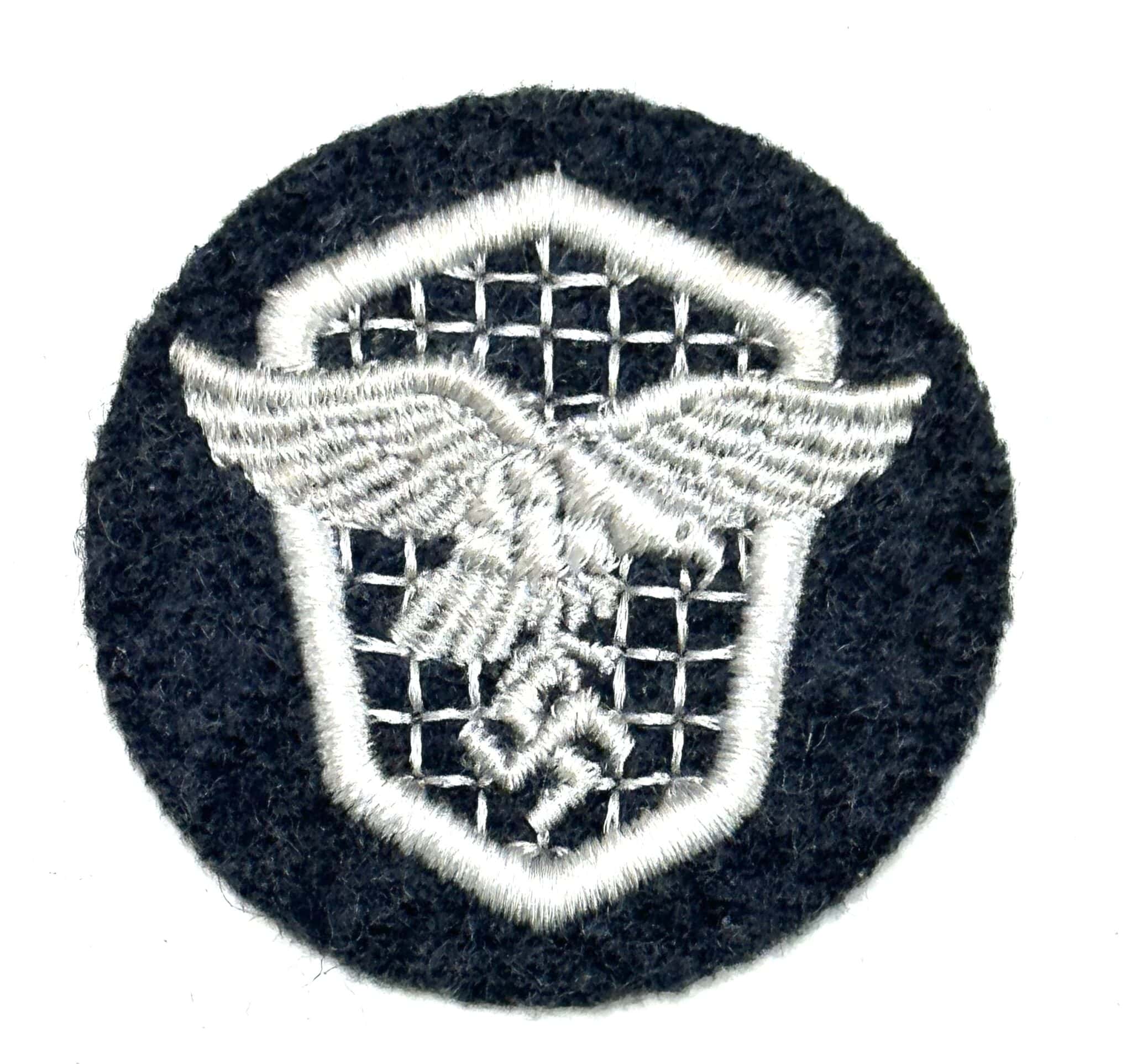 WW2 German Luftwaffe Automobile Mechanic Insignia Gray Wool Embroidered ...