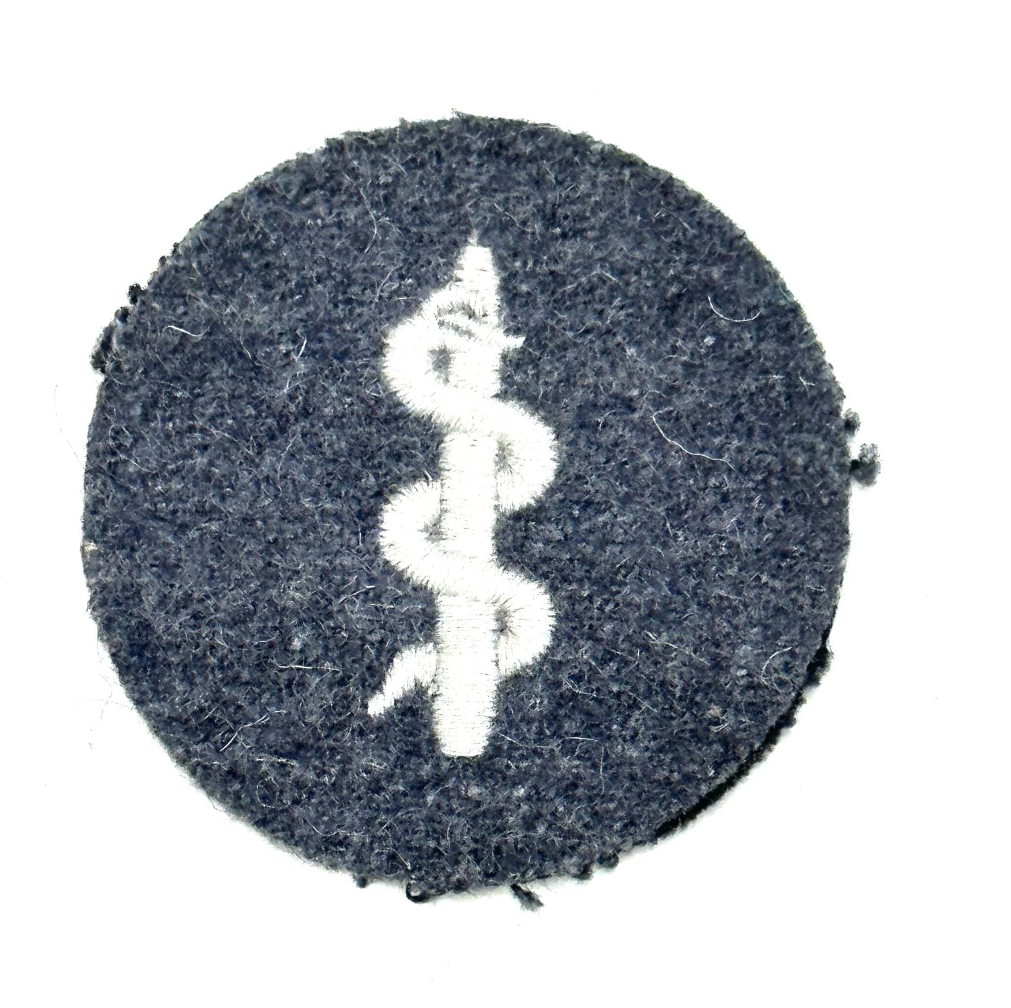 WW2 German Luftwaffe Medic Insignia Gray Wool Embroidered - Enemy Militaria