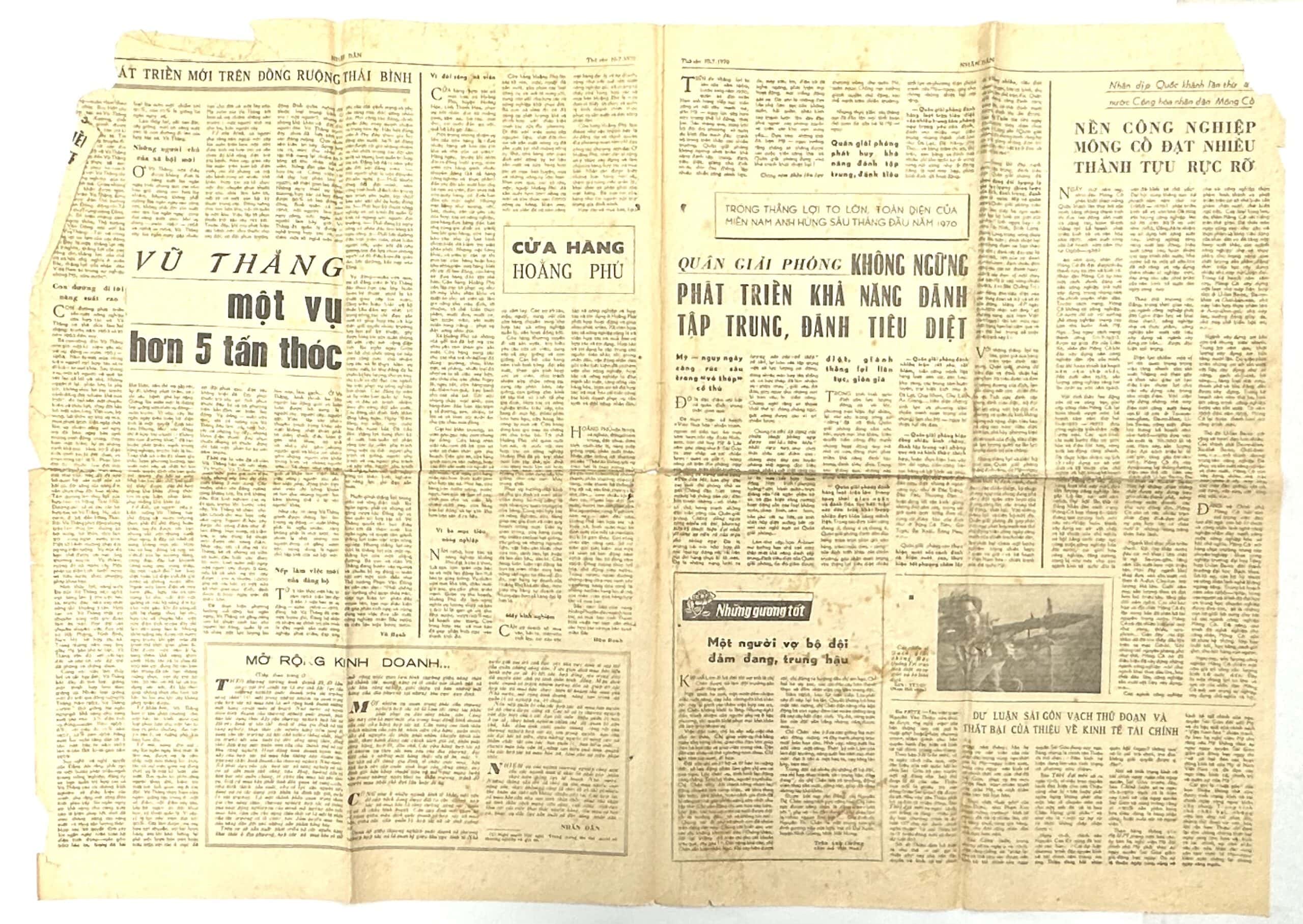 North Vietnamese Army Newspaper July 10, 1970 >500 Americans & 300 ...