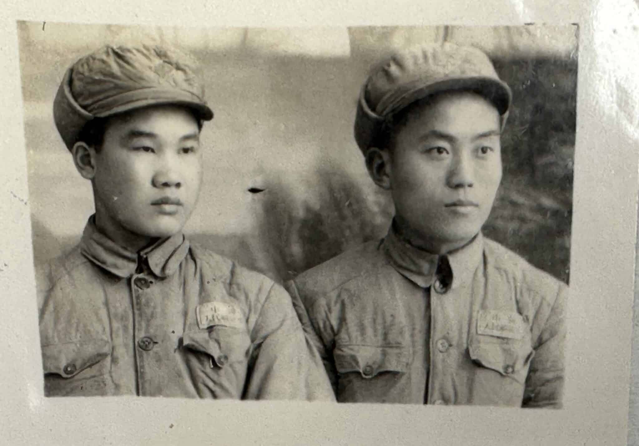 Chinese Korean War photographs - lot of three wearing winter uniforms ...