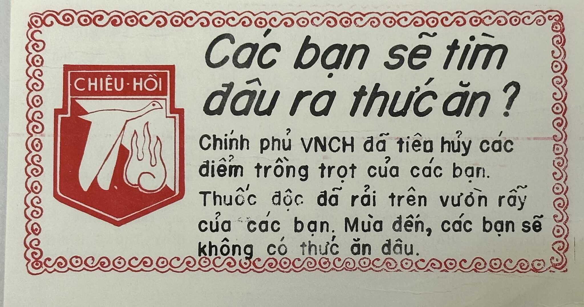 Chieu Hoi Leaflet Red # 8A-420-70 - Enemy Militaria