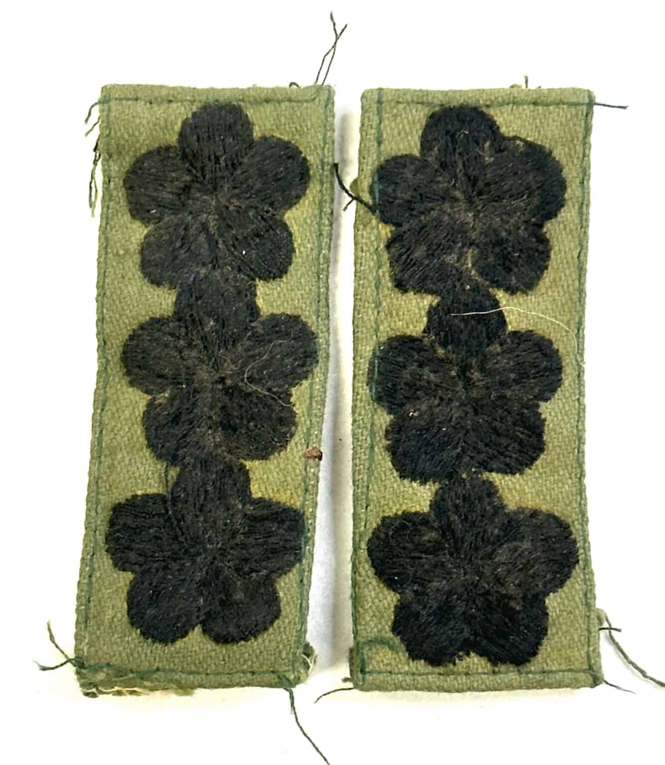 ARVN Captain Sew On Rank Subdued Pair - Enemy Militaria