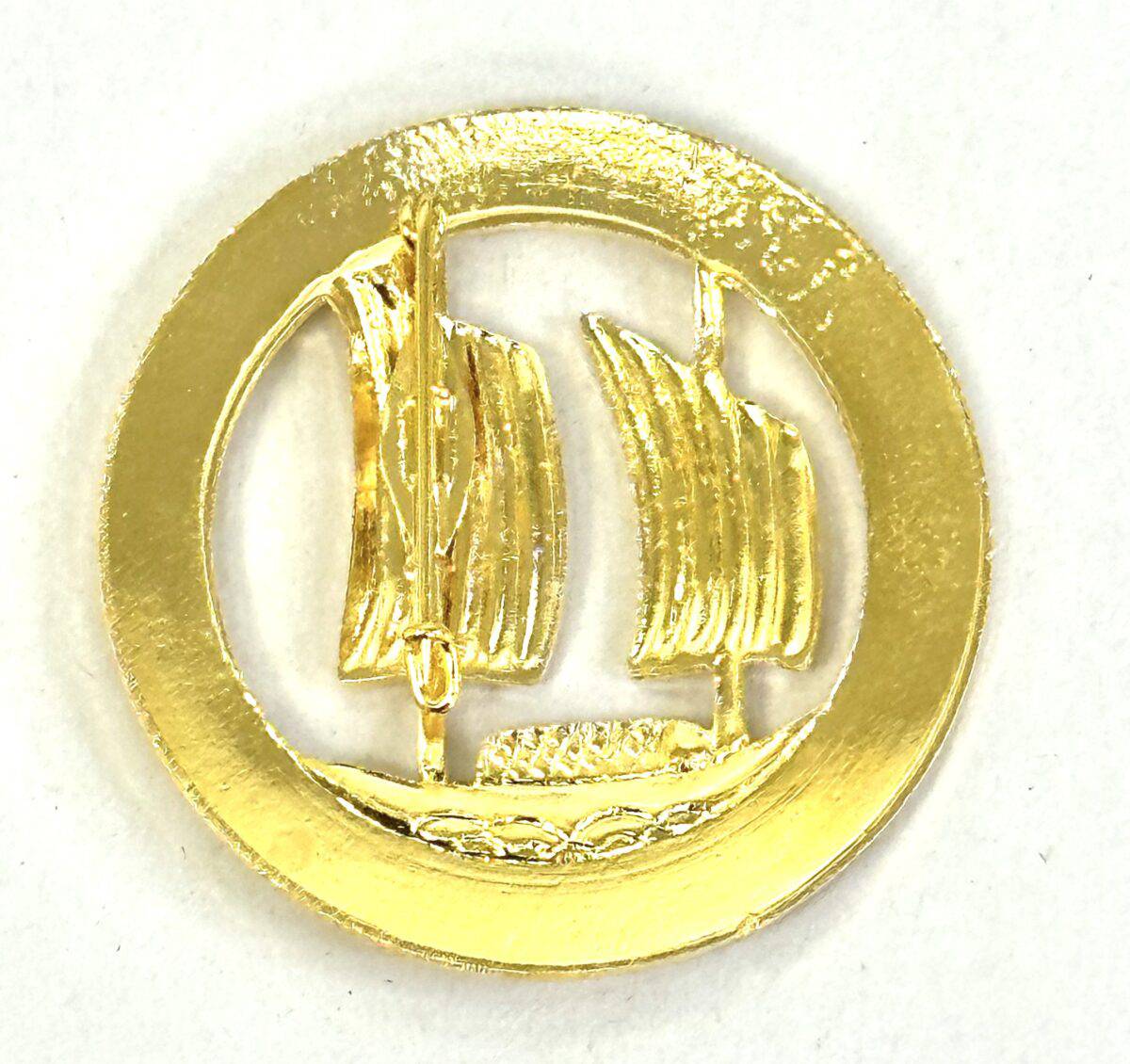 ARVN Navy Riverine Junk Force Beret Badge - Enemy Militaria