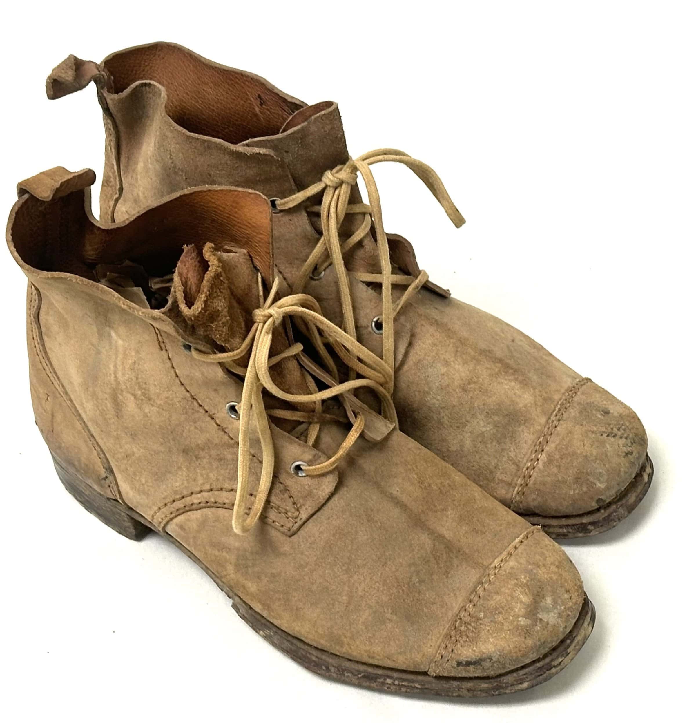 WW2 Japanese Cap Toe Hobnail Boots Dated 1944 - Enemy Militaria