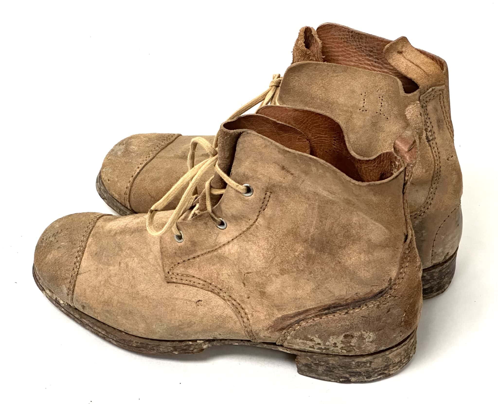 WW2 Japanese Cap Toe Hobnail Boots Dated 1944 - Enemy Militaria