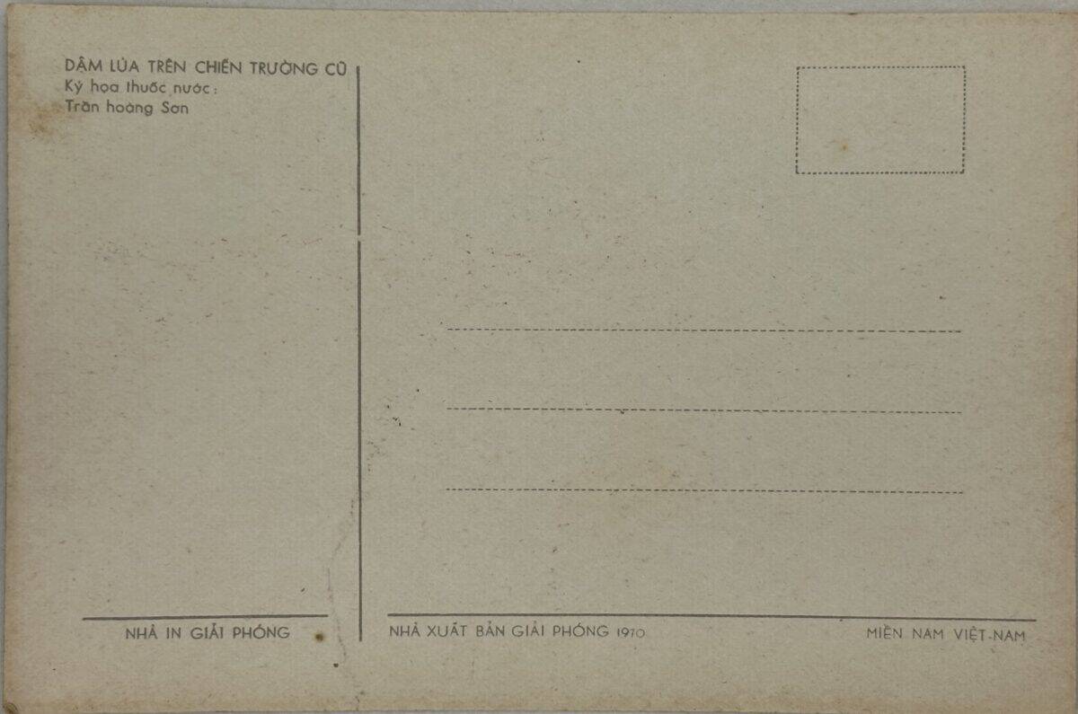 Viet Cong Postcard Destroyed US Patton Tank - Enemy Militaria