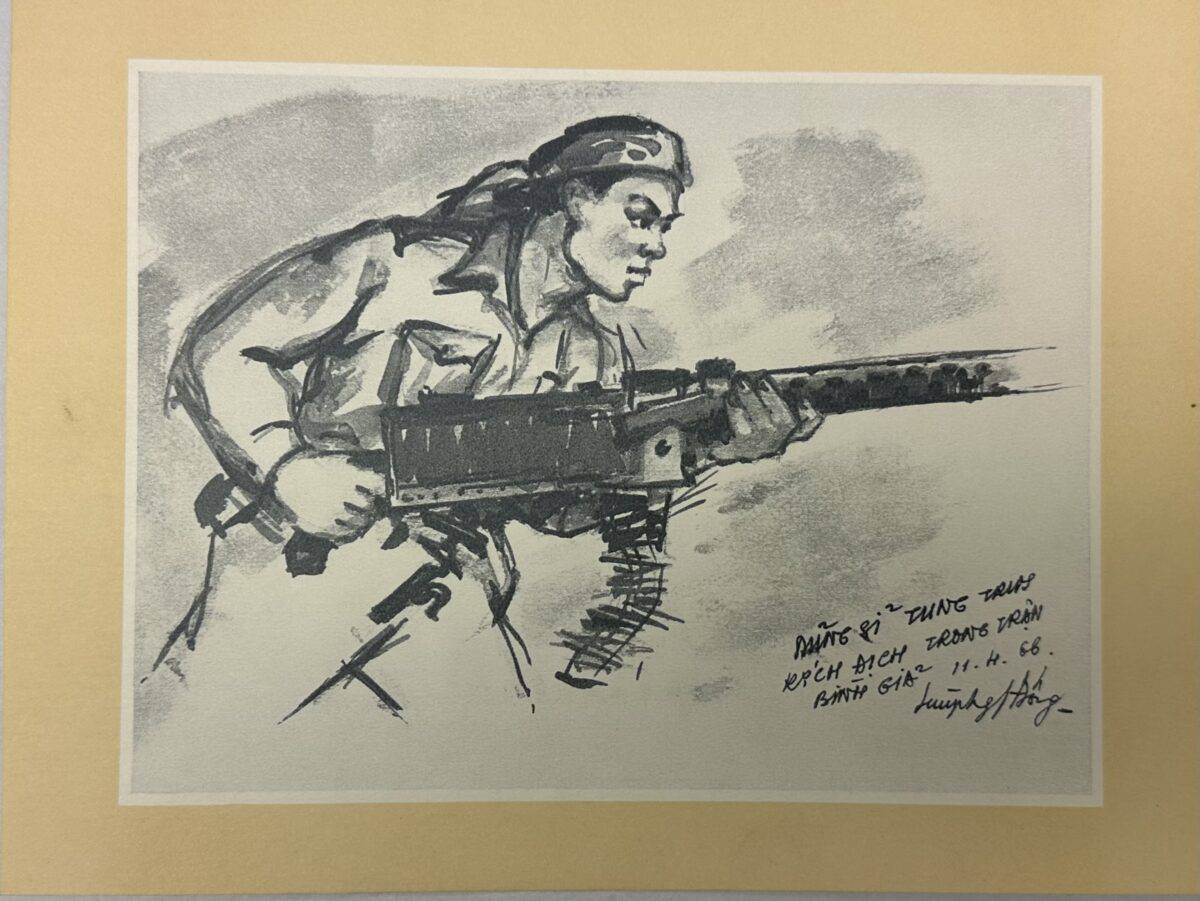 Viet Cong Propaganda Poster 1966 - VC Assaulting with M1919a4 Browning ...