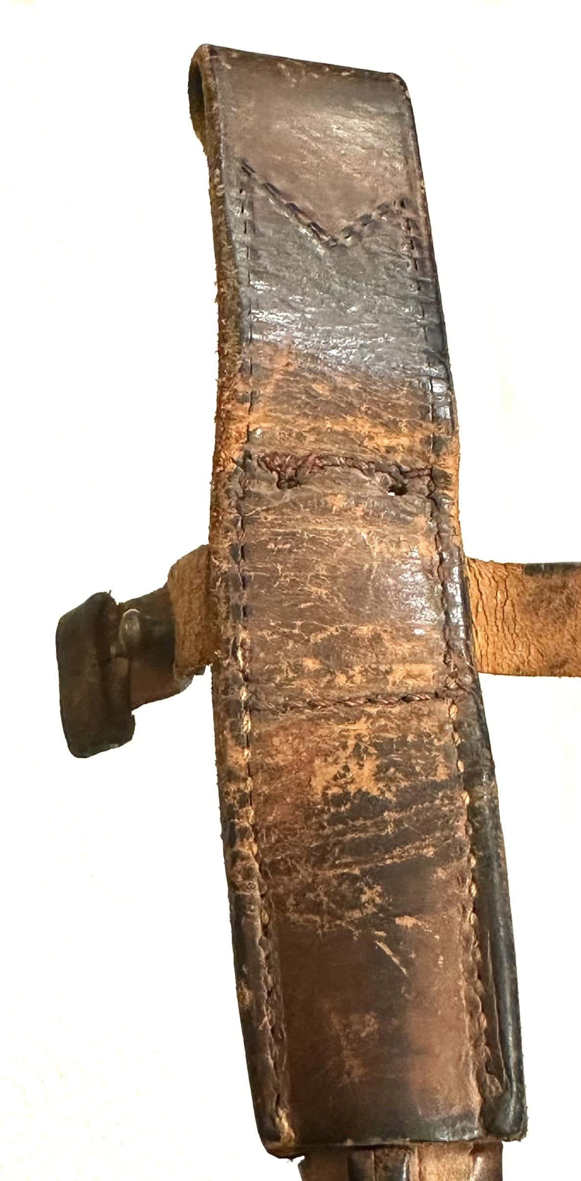 US WW2 USMC Model 1941 Johnson Bayonet Numbered with Leather Scabbard ...