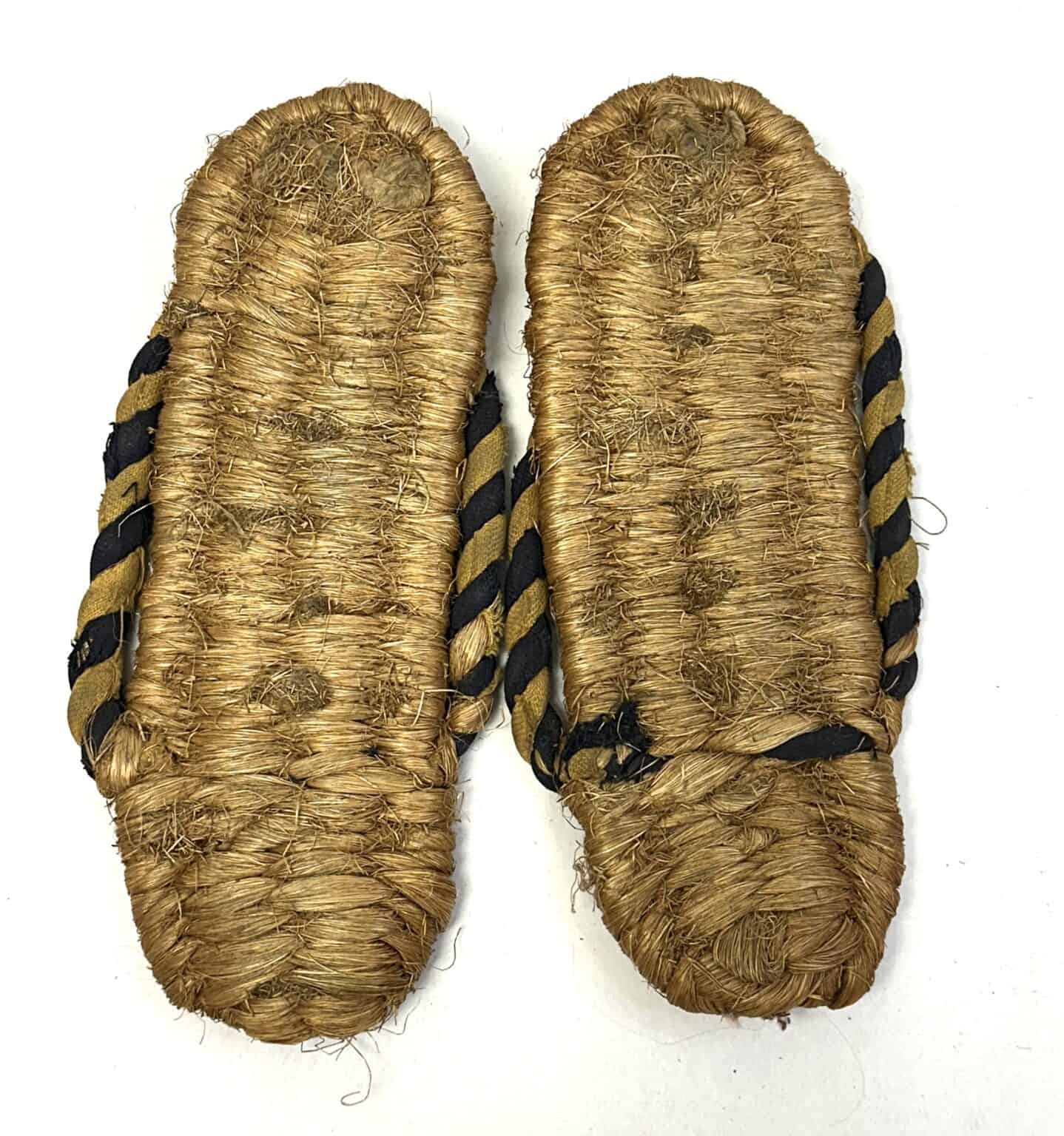 WW2 Japanese Straw Camp Sandals - Enemy Militaria