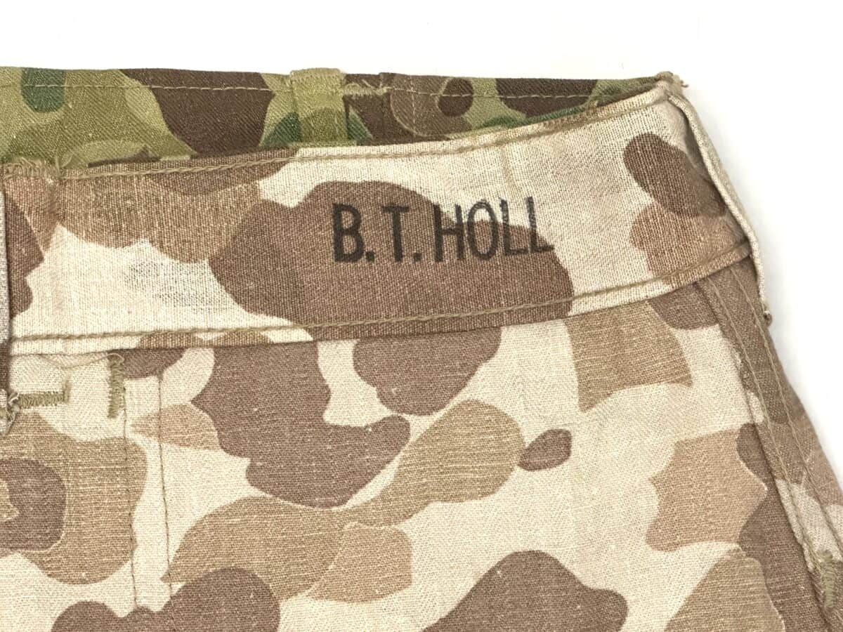 WW2 USMC 1942 Pattern Camouflage Trousers Named to Former POW Bernard T ...