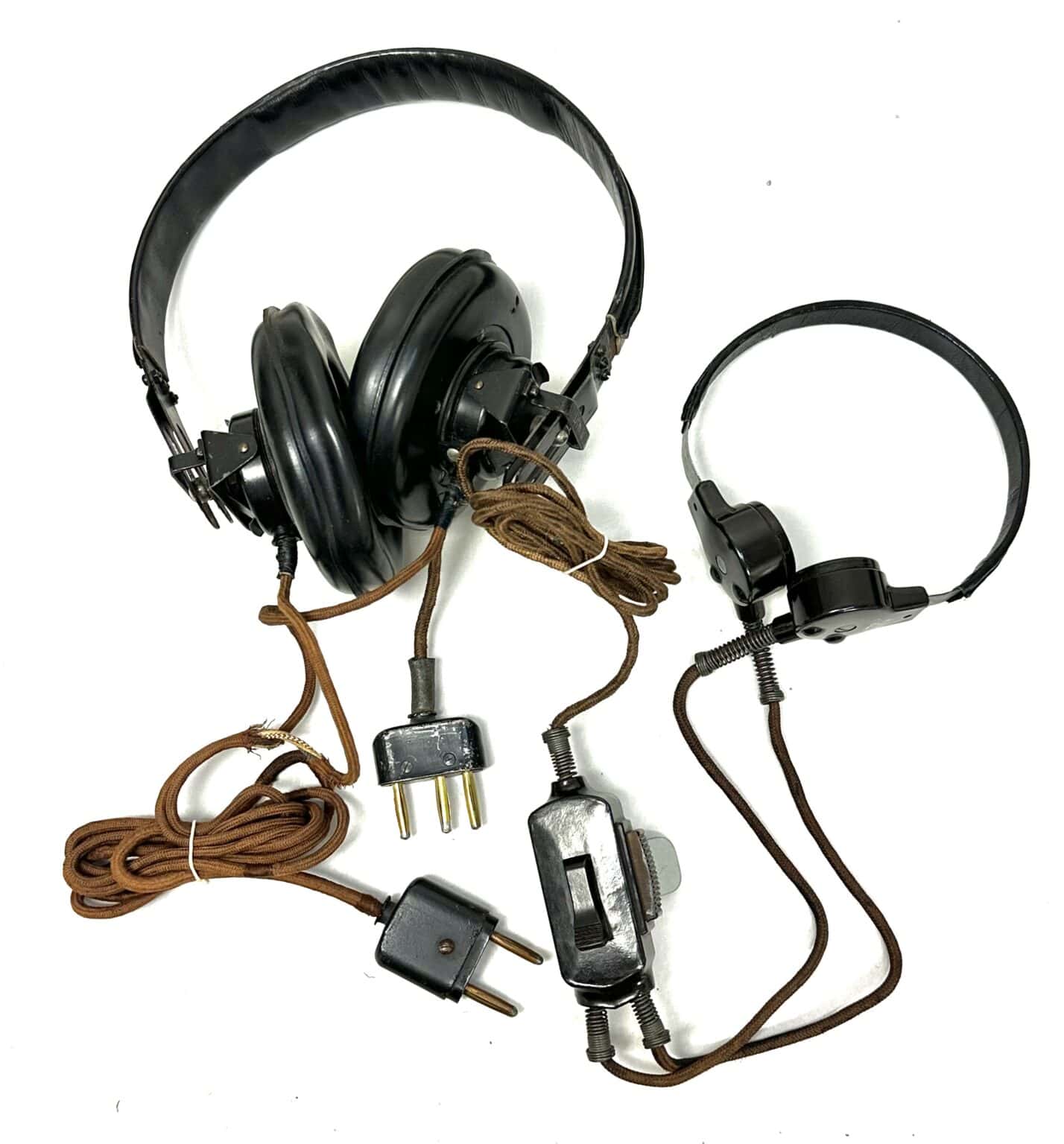 WW2 German Panzer Earphones & Microphone Set Doppelfernhörer B - Enemy ...