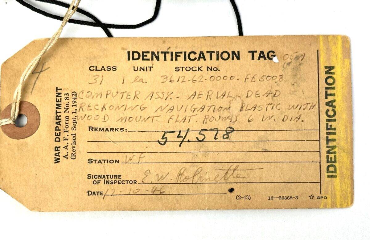 WW2 Japanese Pilot’s Dead Reckoning Calculator with Neck Cord & US ...