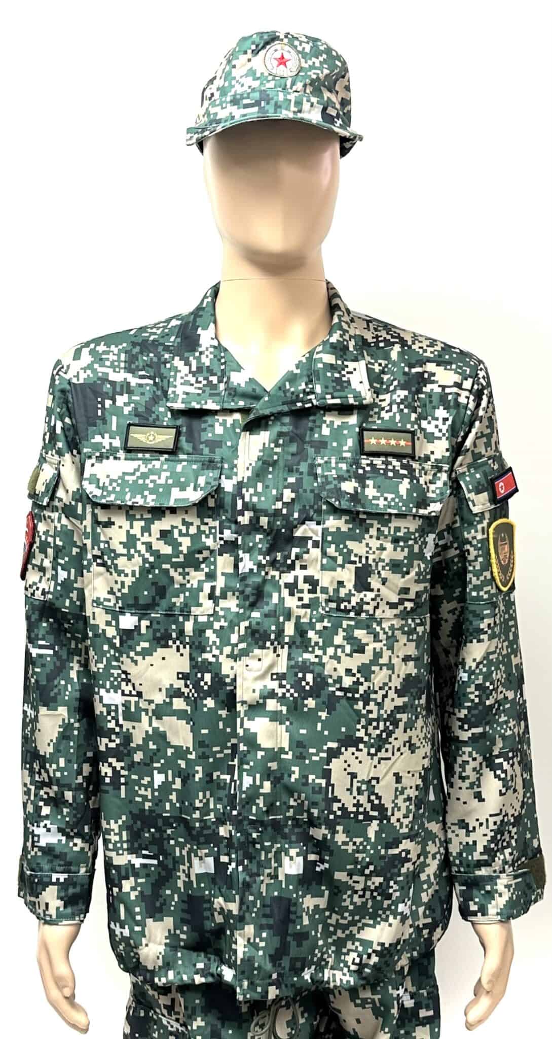 North Korean Digital Camouflage Uniform with Patches & Hat - Enemy ...