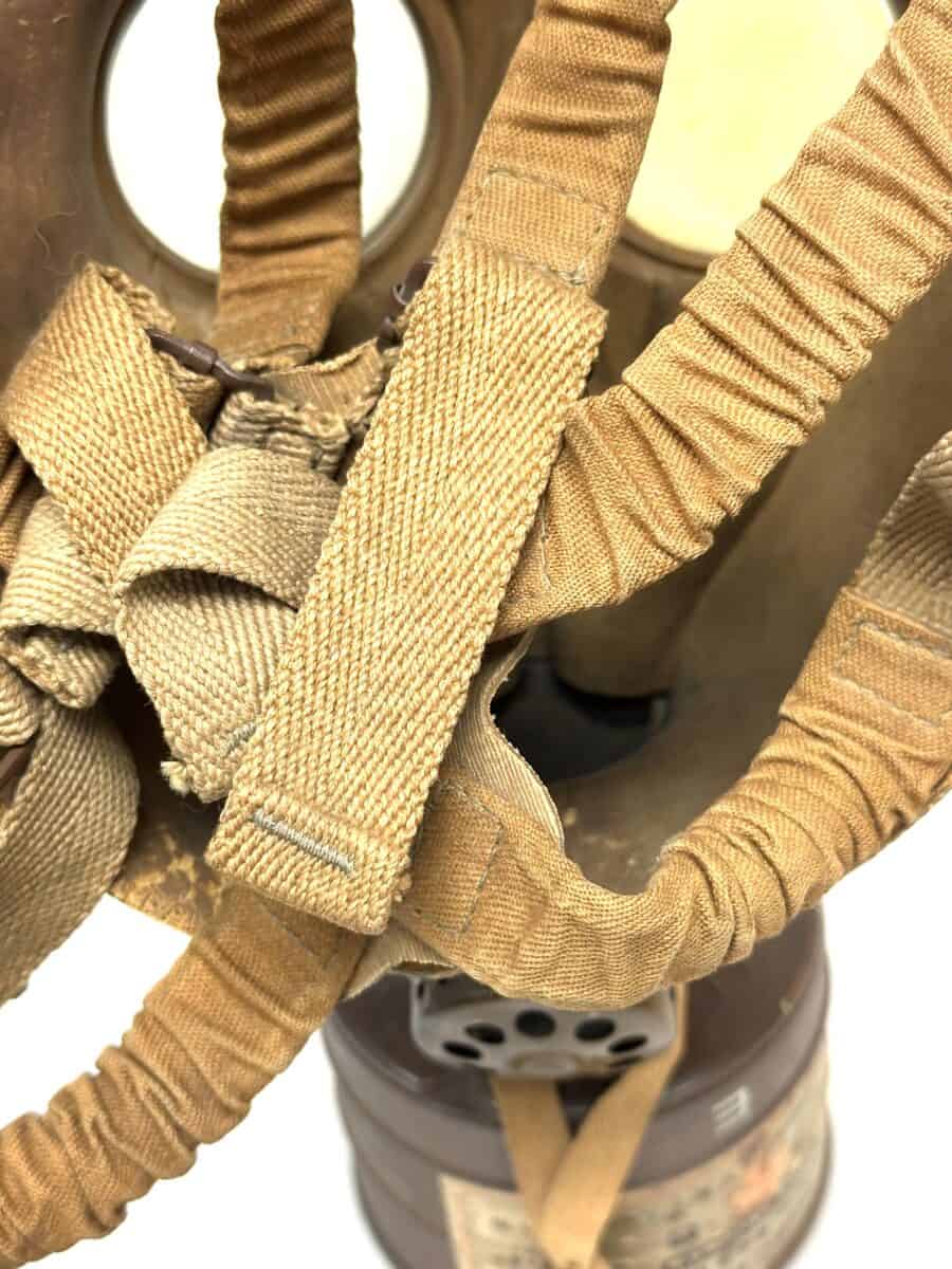 WW2 Japanese Gas Mask and Filter 1942 Date Facepiece is still pliable ...
