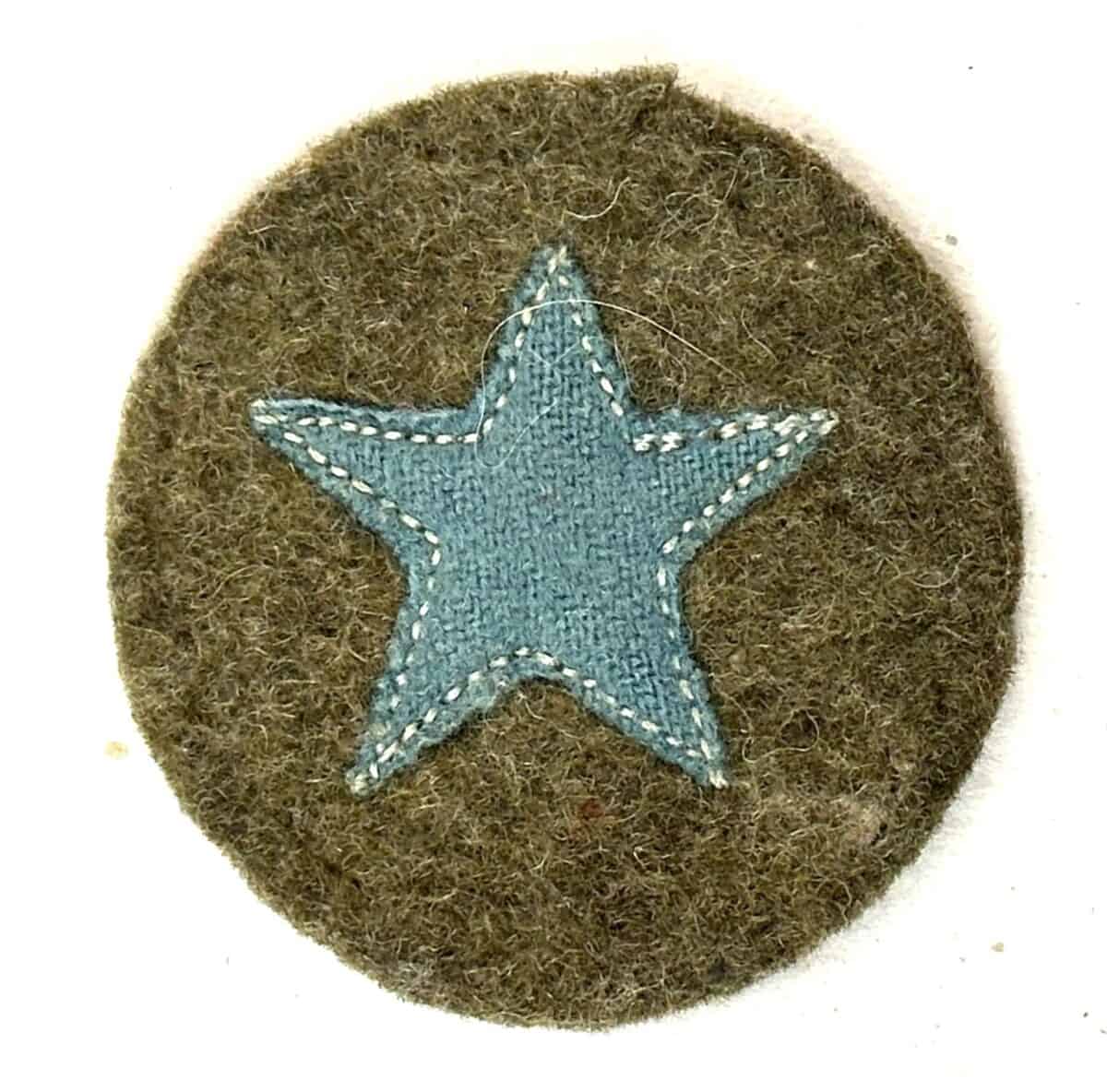 WW2 Japanese Blue Star Cap Badge - Enemy Militaria