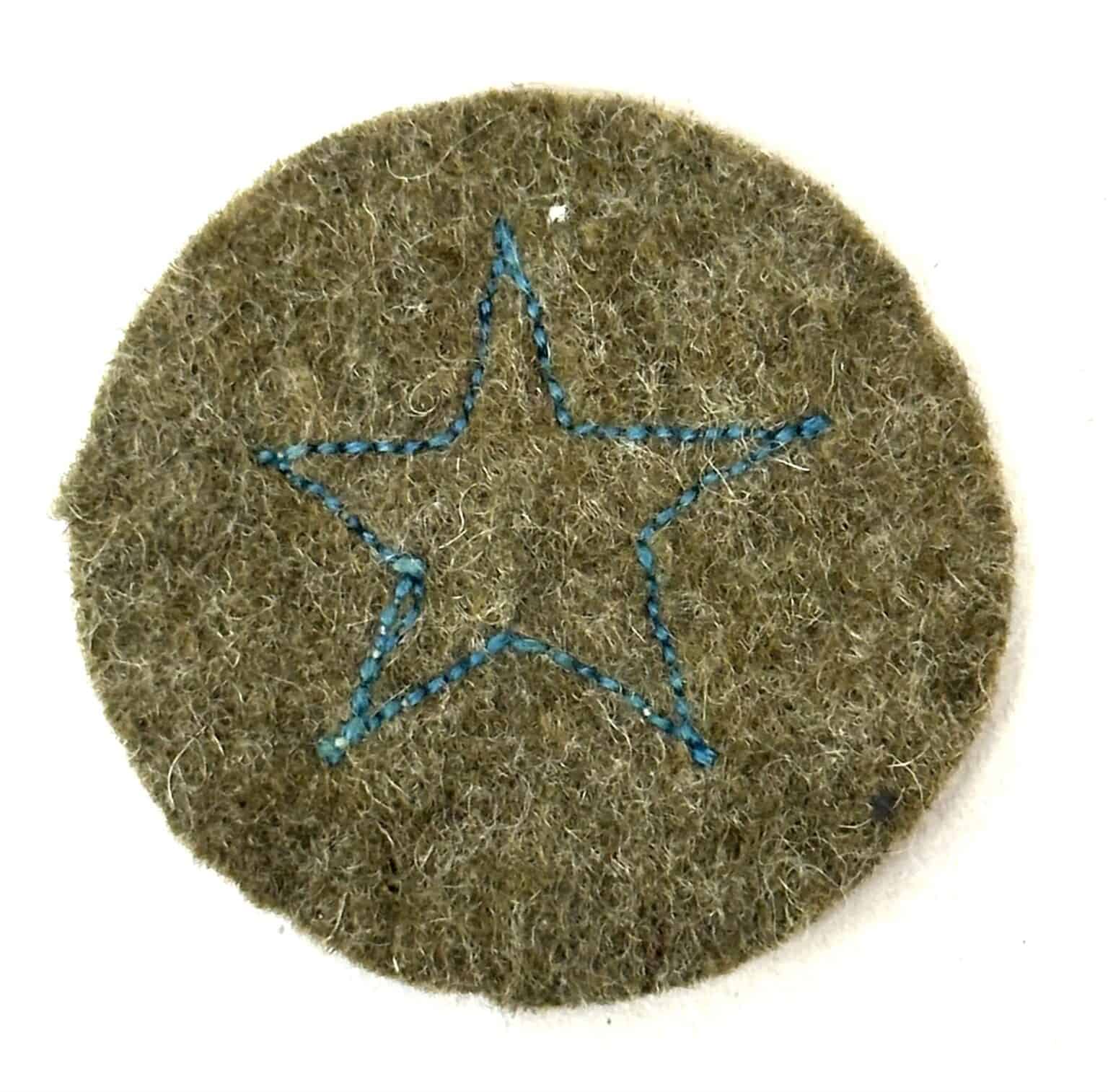 WW2 Japanese Blue Star Cap Badge - Enemy Militaria