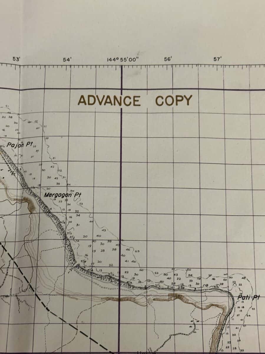 WW2 US Invasion of Guam Topographic Map April 1944 - Enemy Militaria