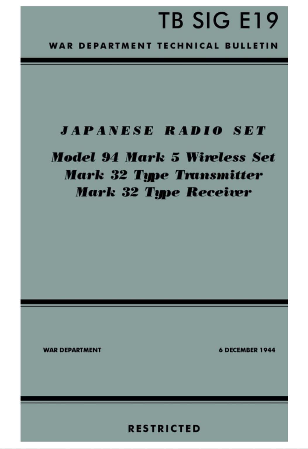 WW2 Japanese Type 94 Mark 5 Wireless Radio Transmitter - Enemy Militaria