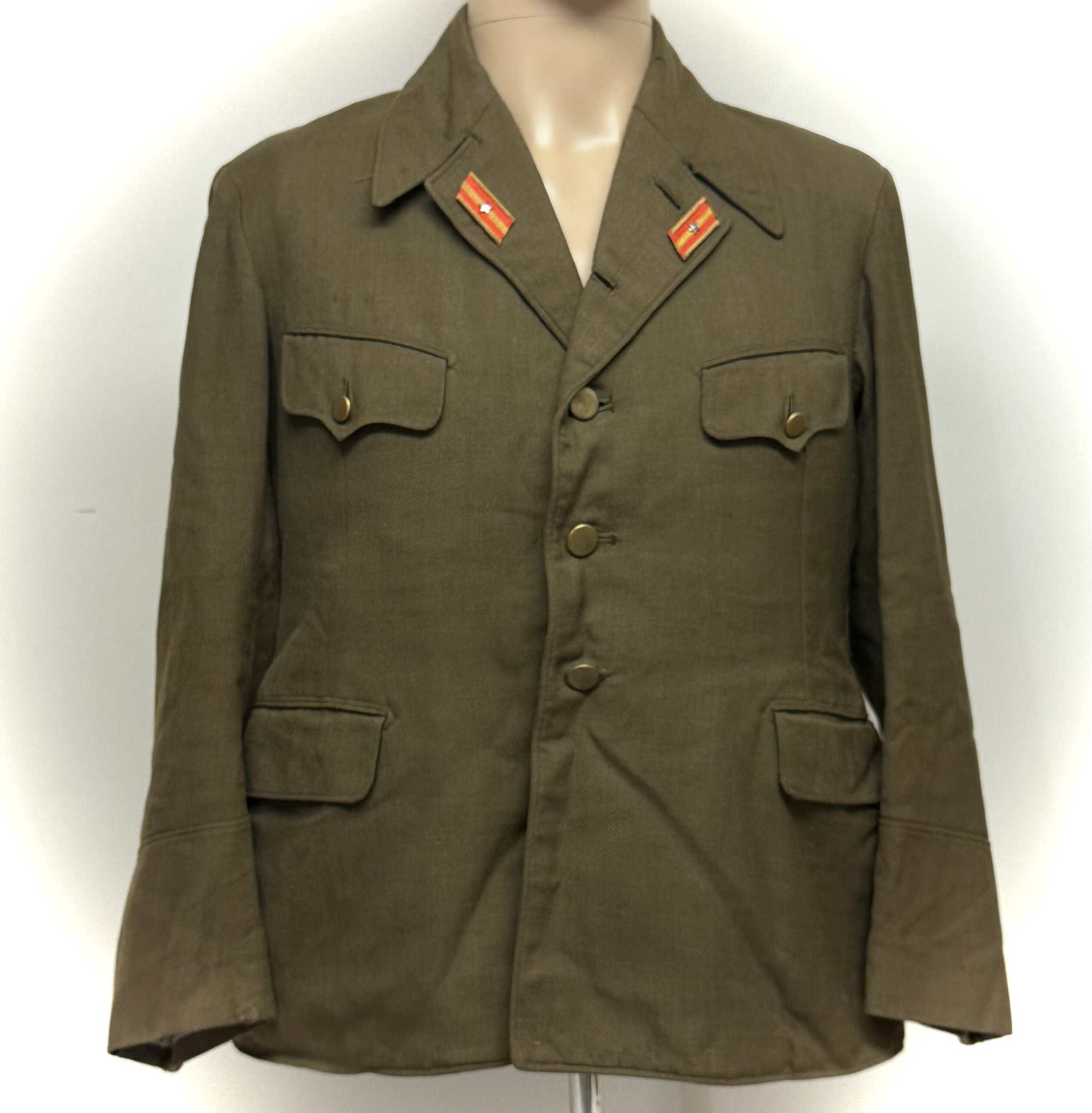 WW2 Japanese Army Officer Rare Open Collar Tunic - Enemy Militaria