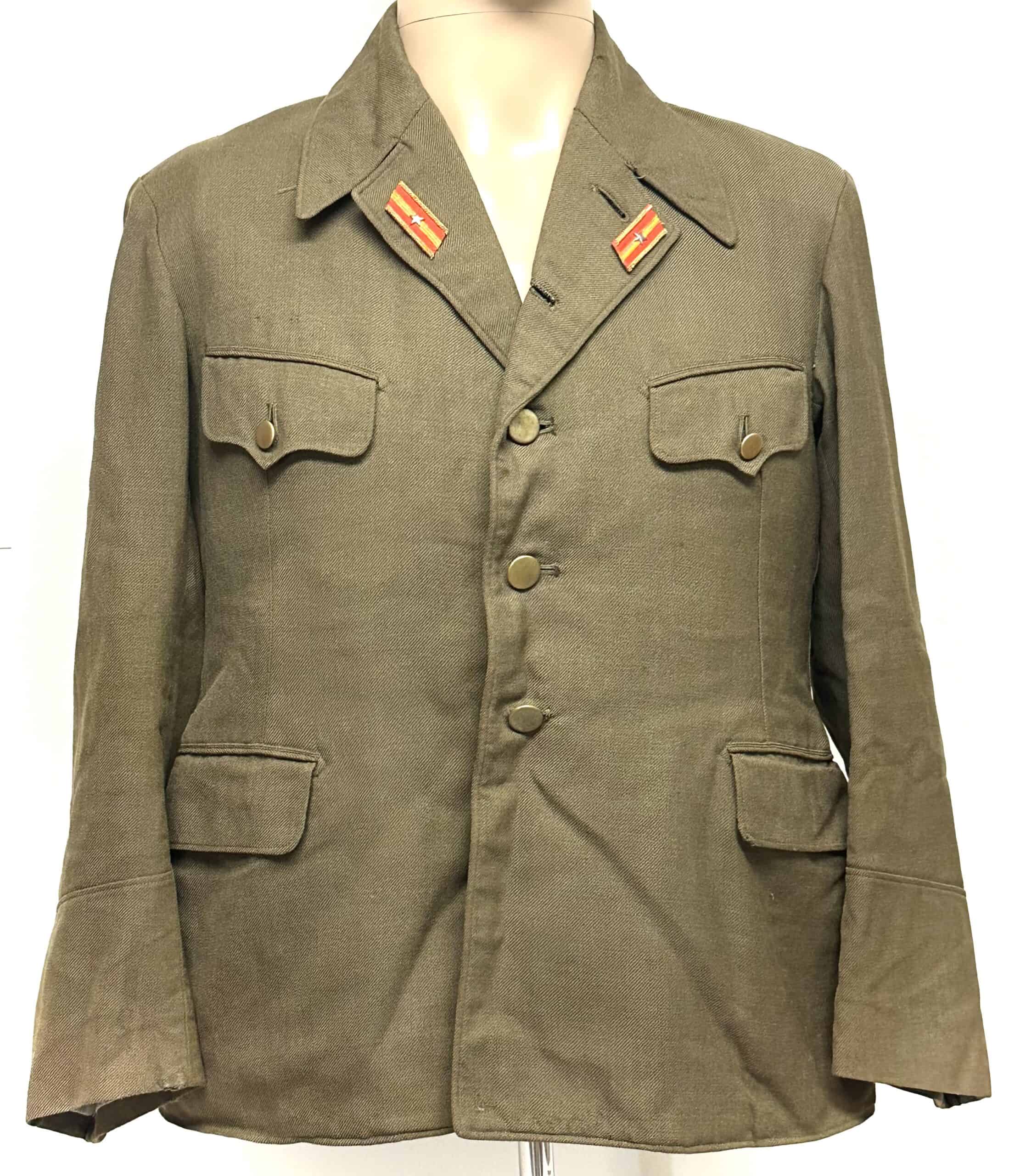 WW2 Japanese Army Officer Rare Open Collar Tunic - Enemy Militaria