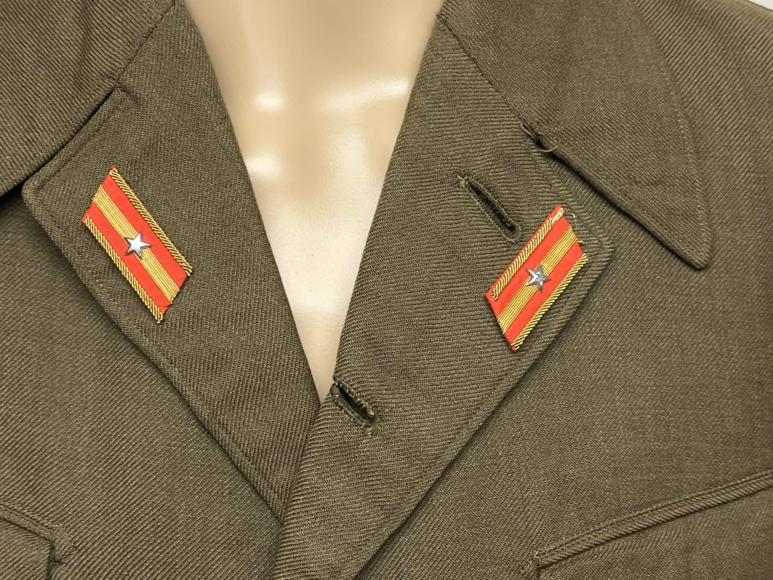 WW2 Japanese Army Officer Rare Open Collar Tunic - Enemy Militaria