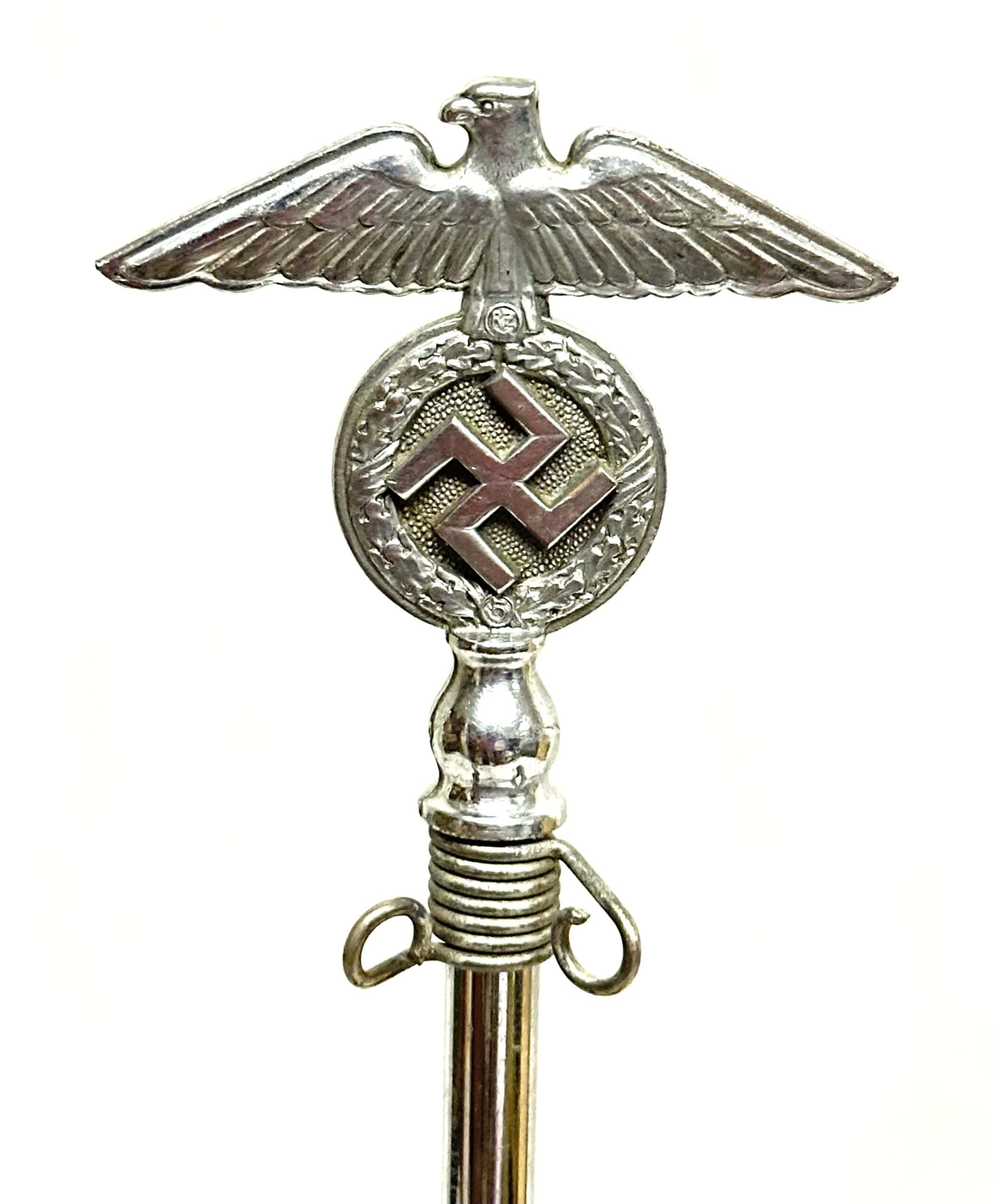 WW2 German Early SS 1936 Eagle Pennent Stand - Enemy Militaria